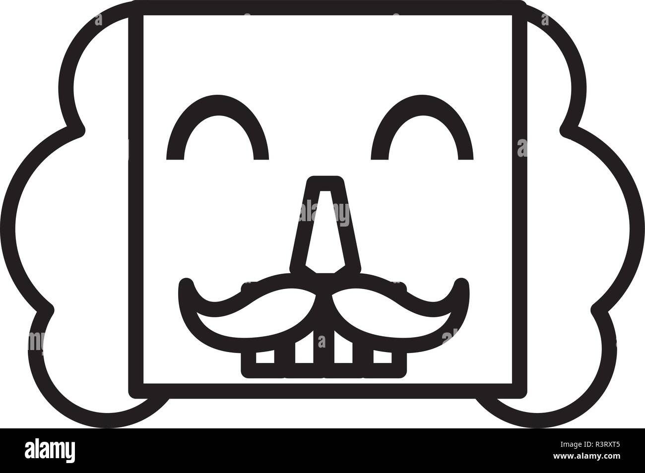 nutcracker face icon over white background, vector illustration Stock ...