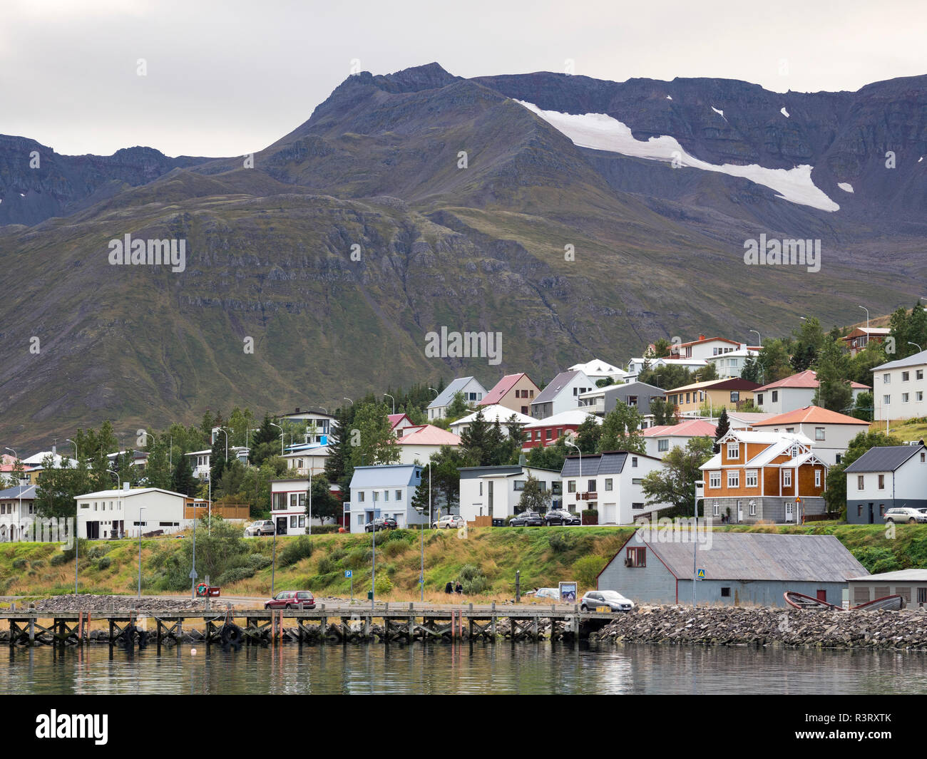 Siglufjordur on the Trollaskagi peninsula in Iceland. (Editorial Use ...