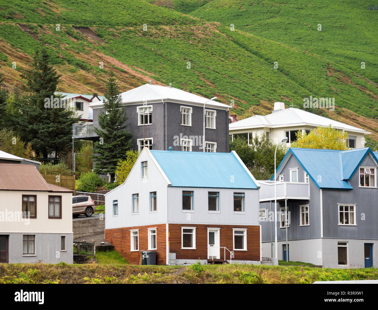 Siglufjordur on the Trollaskagi peninsula in Iceland. (Editorial Use ...