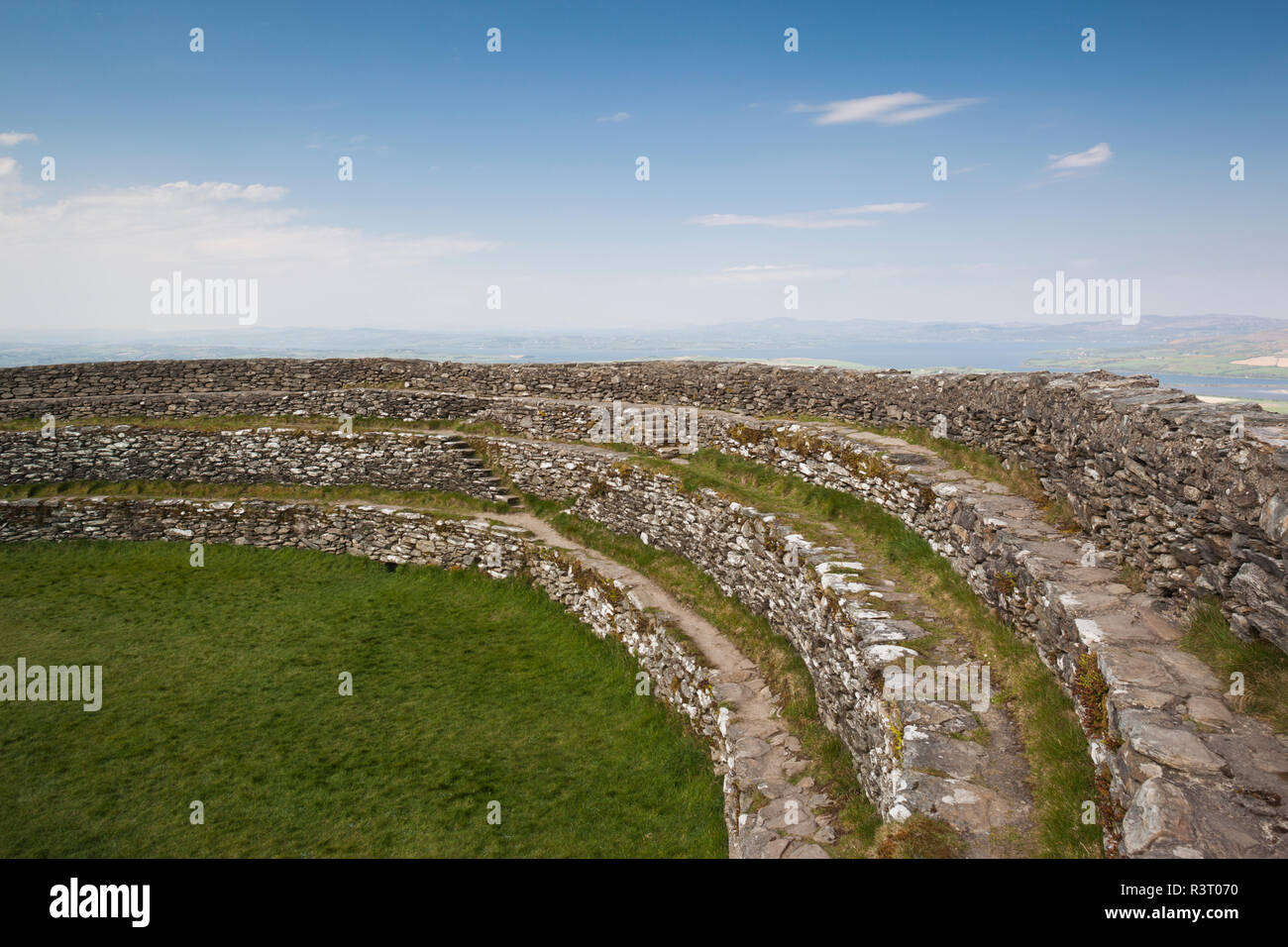 Ireland, County Donegal, Burt, Grianan of Aileach, 2000 year old fort ...