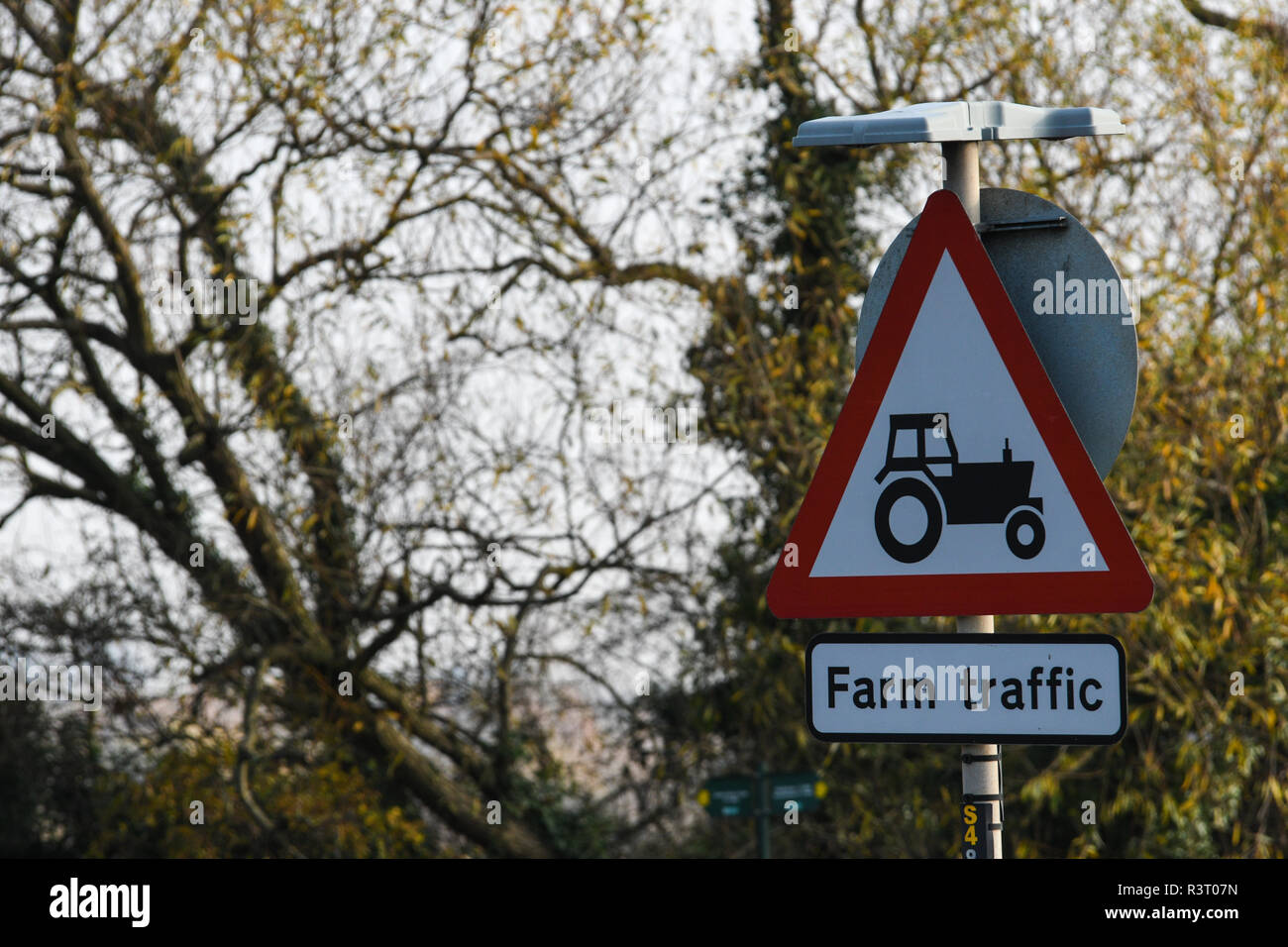 beware farm traffic Stock Photo - Alamy