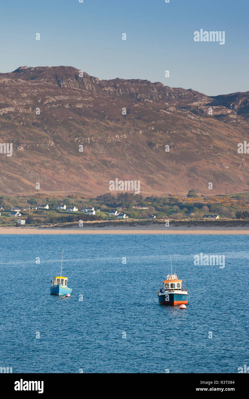 Ireland, County Donegal, Fanad Peninsula, Portsalon, boats Stock Photo ...