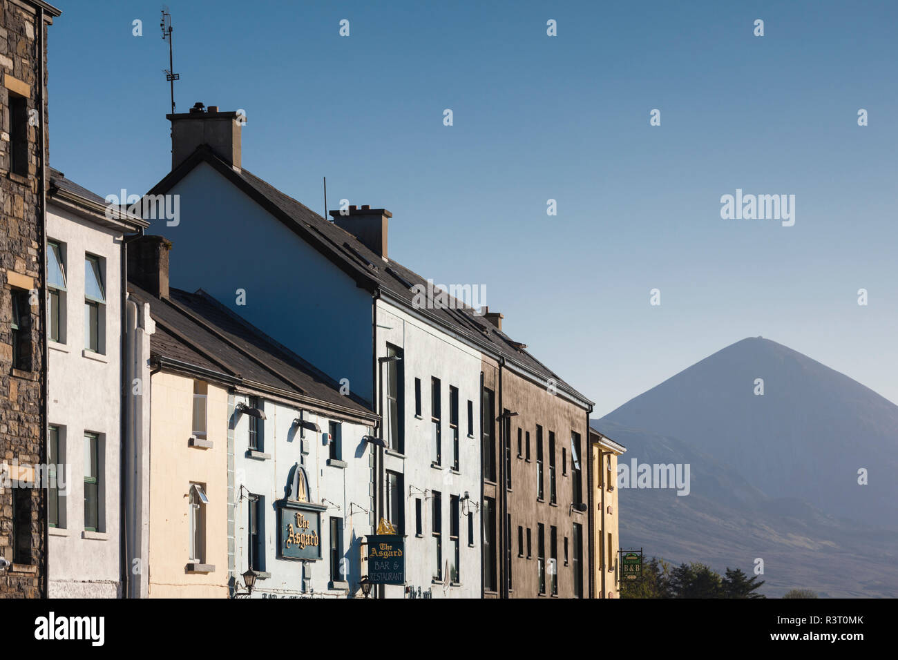 Ireland, County Mayo, Westport Quay, harborfront buildings Stock Photo ...