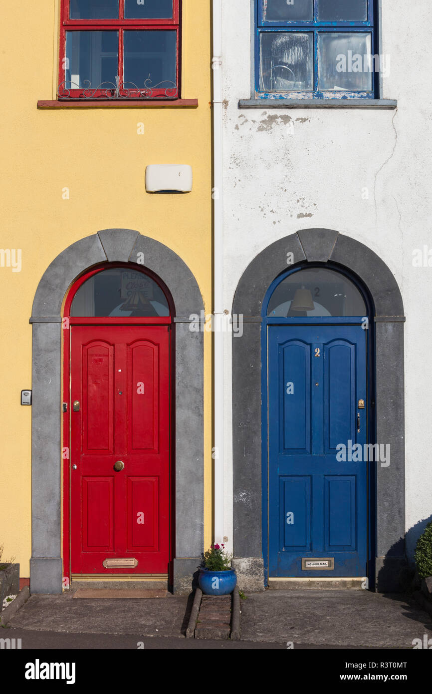 Ireland, County Mayo, Westport Quay, harborfront houses Stock Photo - Alamy