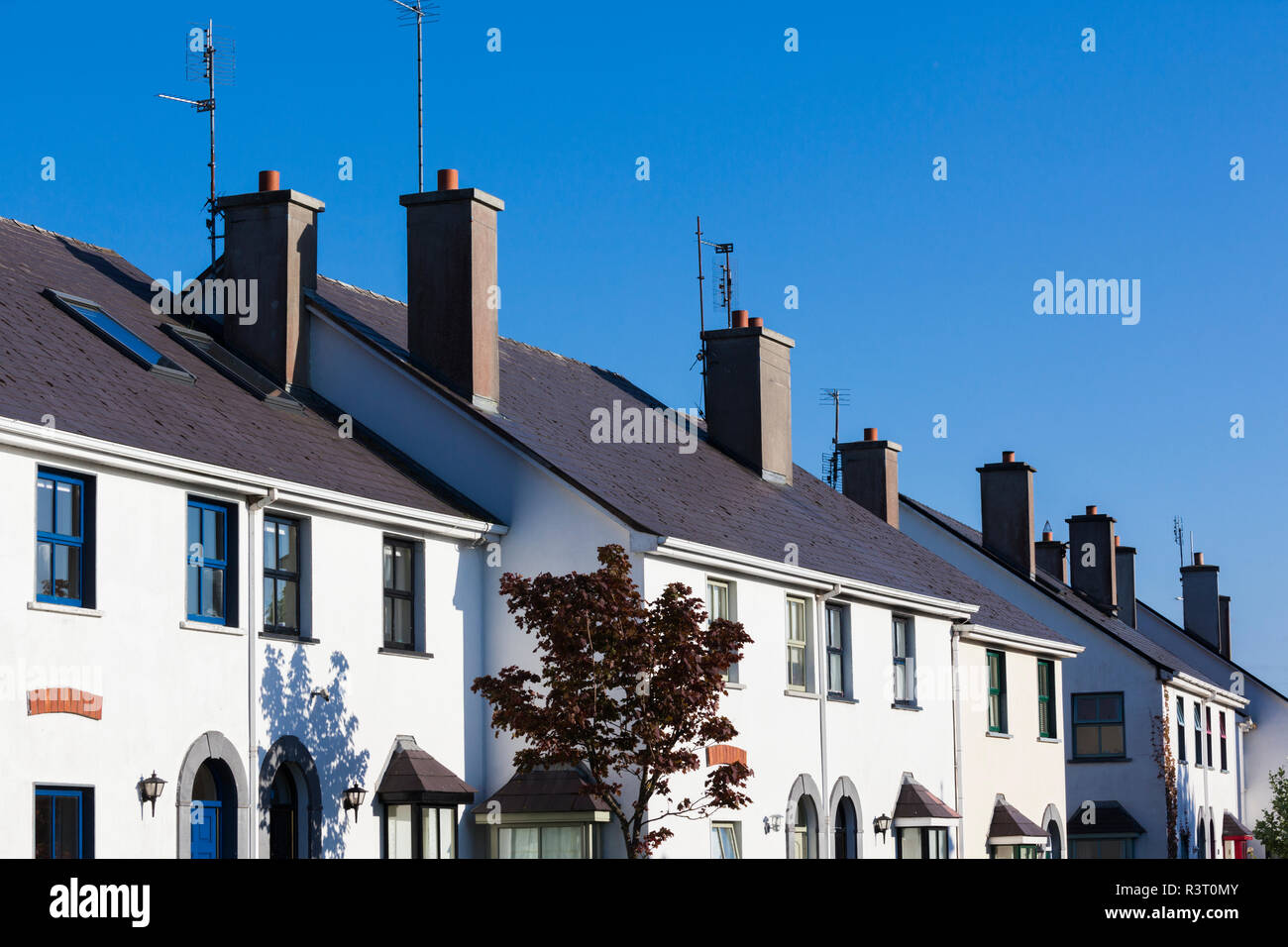 Ireland, County Mayo, Westport Quay, harborfront houses Stock Photo - Alamy