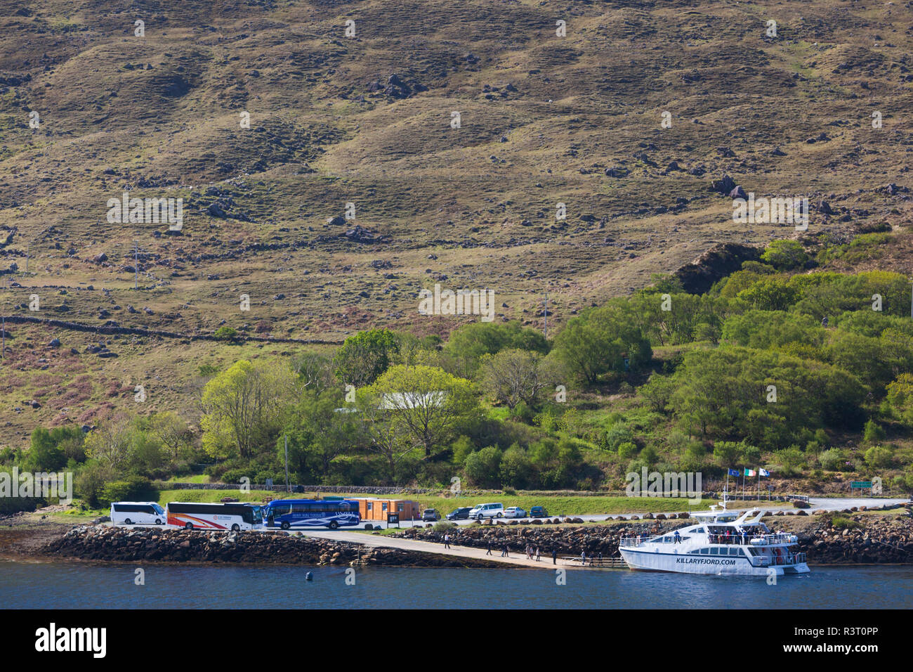 Ireland, County Galway, Leenane, view of Killary Harbor Stock Photo - Alamy