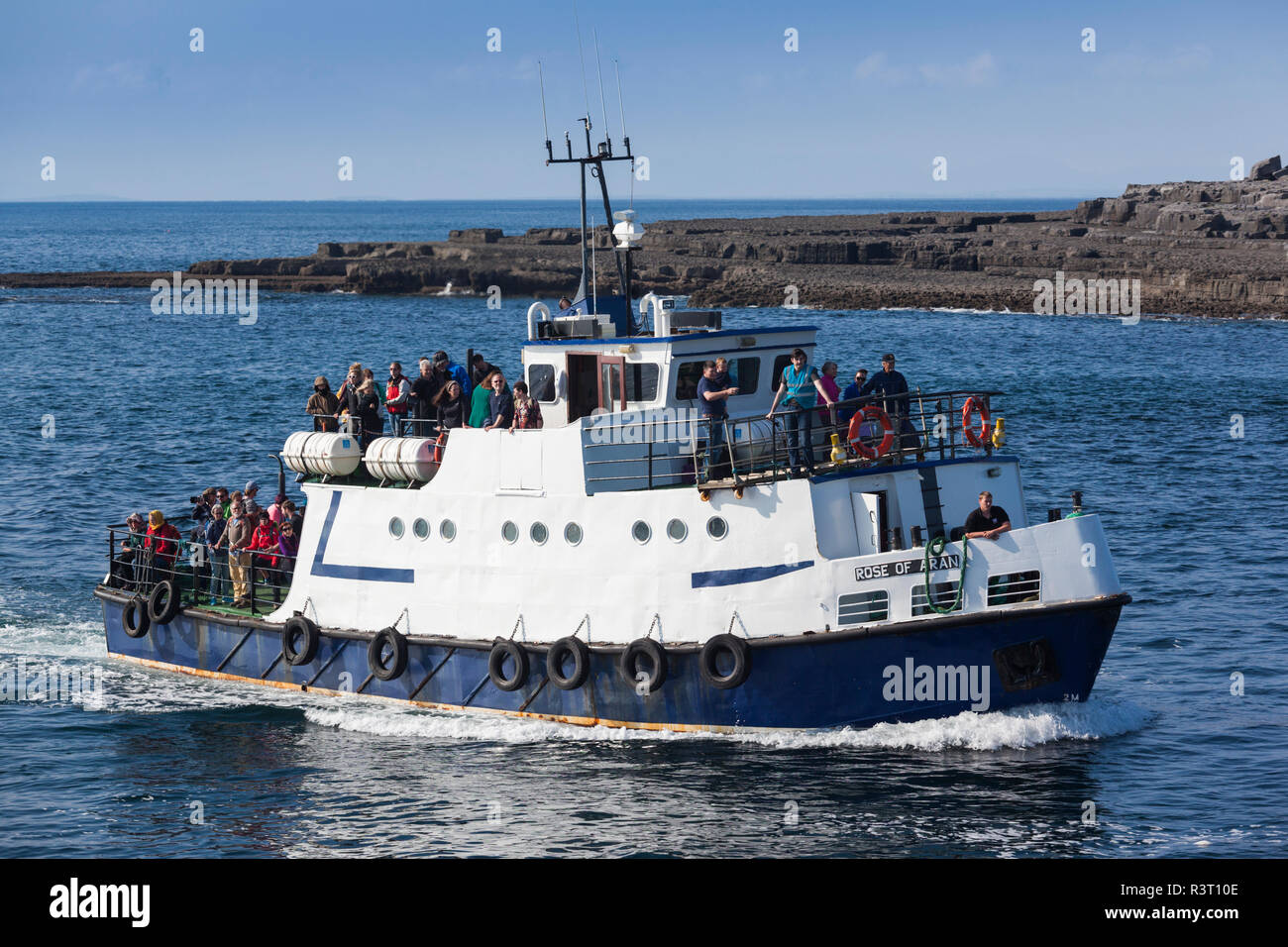 Ireland, County Clare, The Burren, Doolin, Aran Island ferry Stock ...