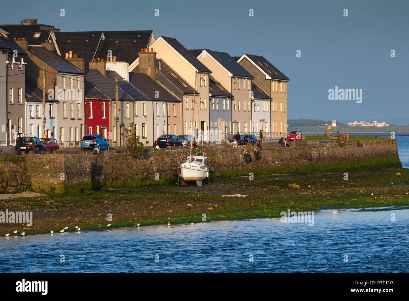 Ireland, County Galway, Galway City, port buildings of The Claddagh ...