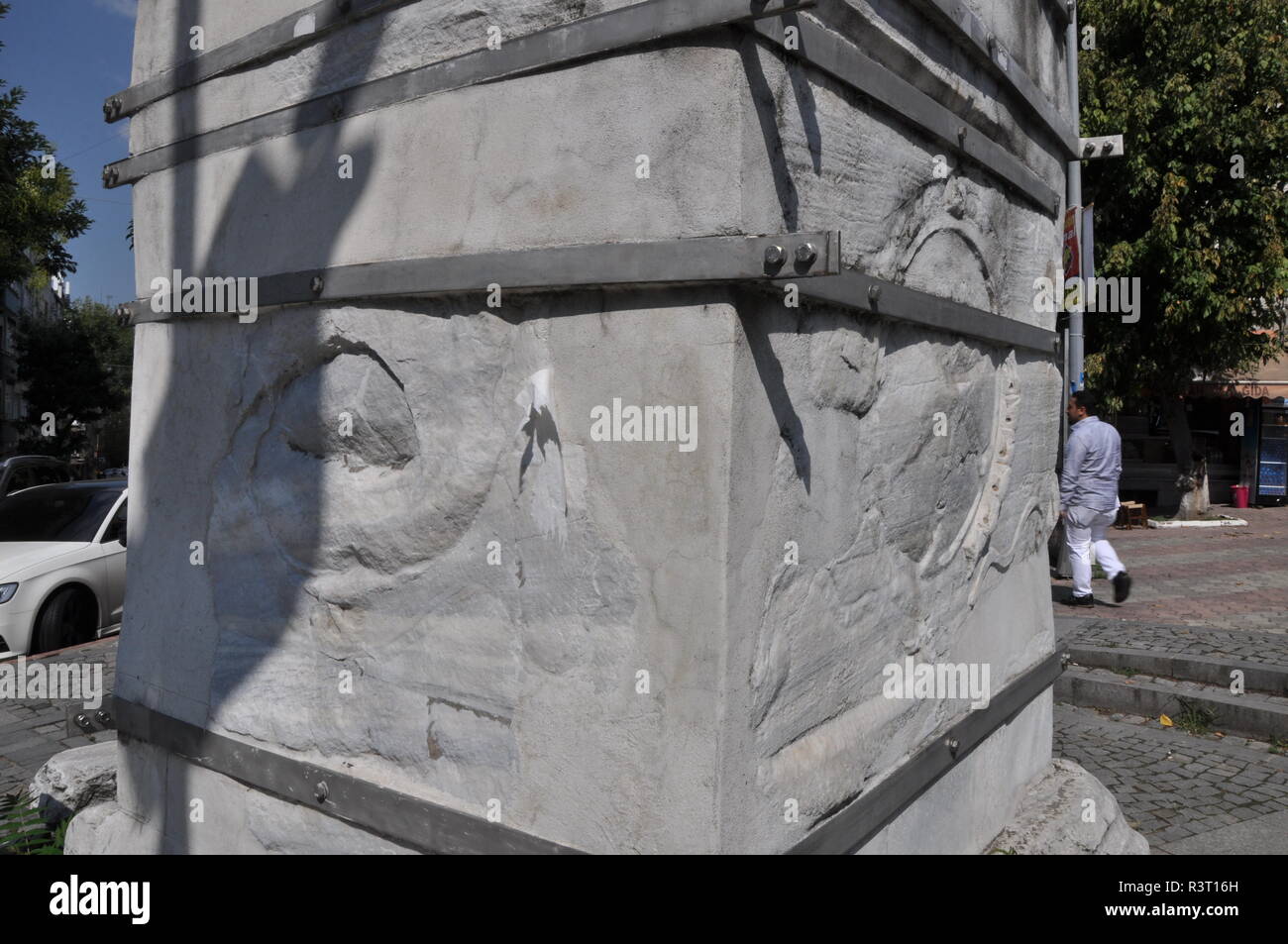 Column of Marcian (details Stock Photo - Alamy