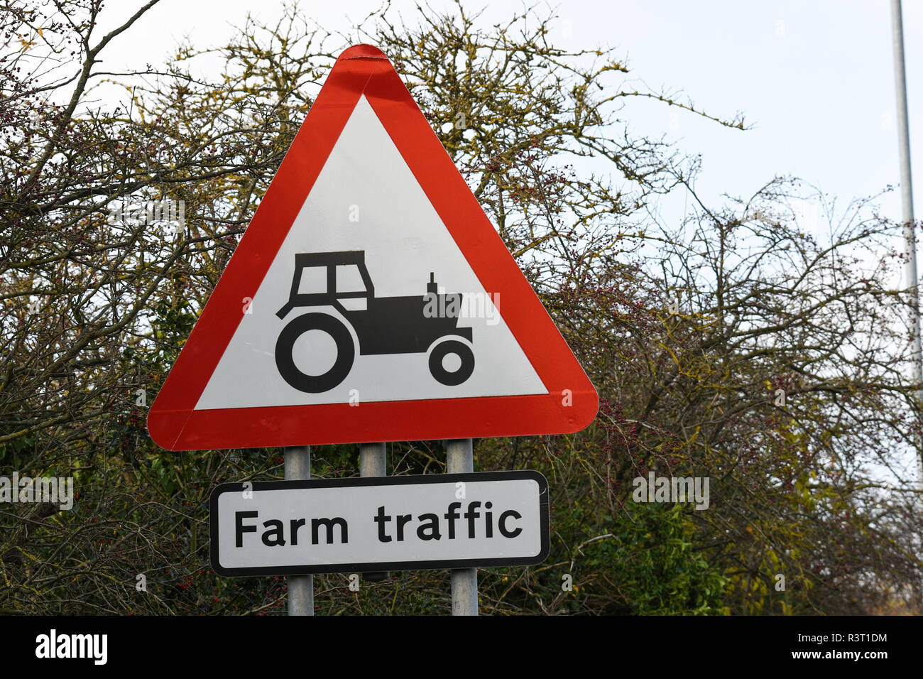 farm traffic sign Stock Photo - Alamy