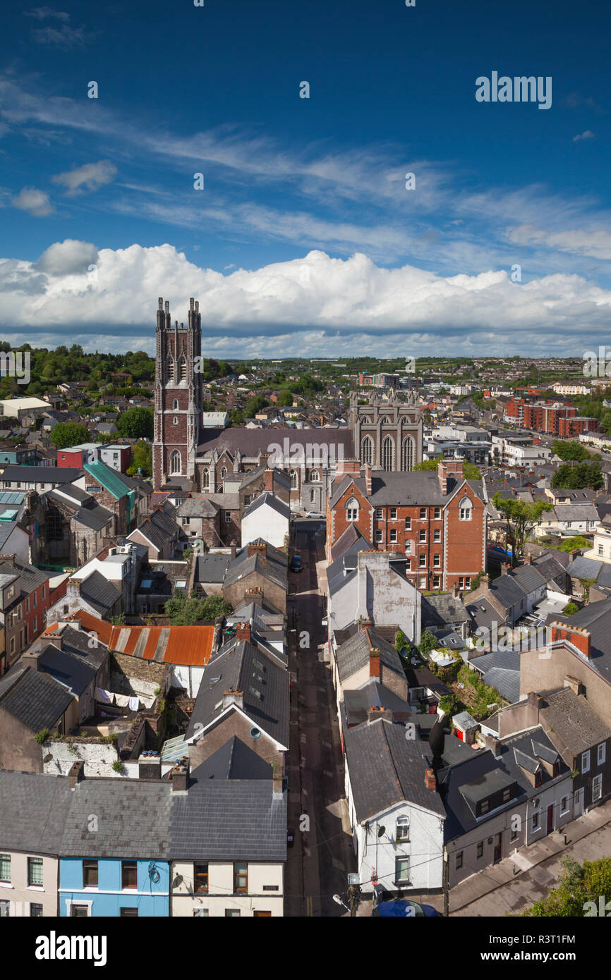 Ireland, County Cork, Cork City, elevated city view and St. Mary's ...