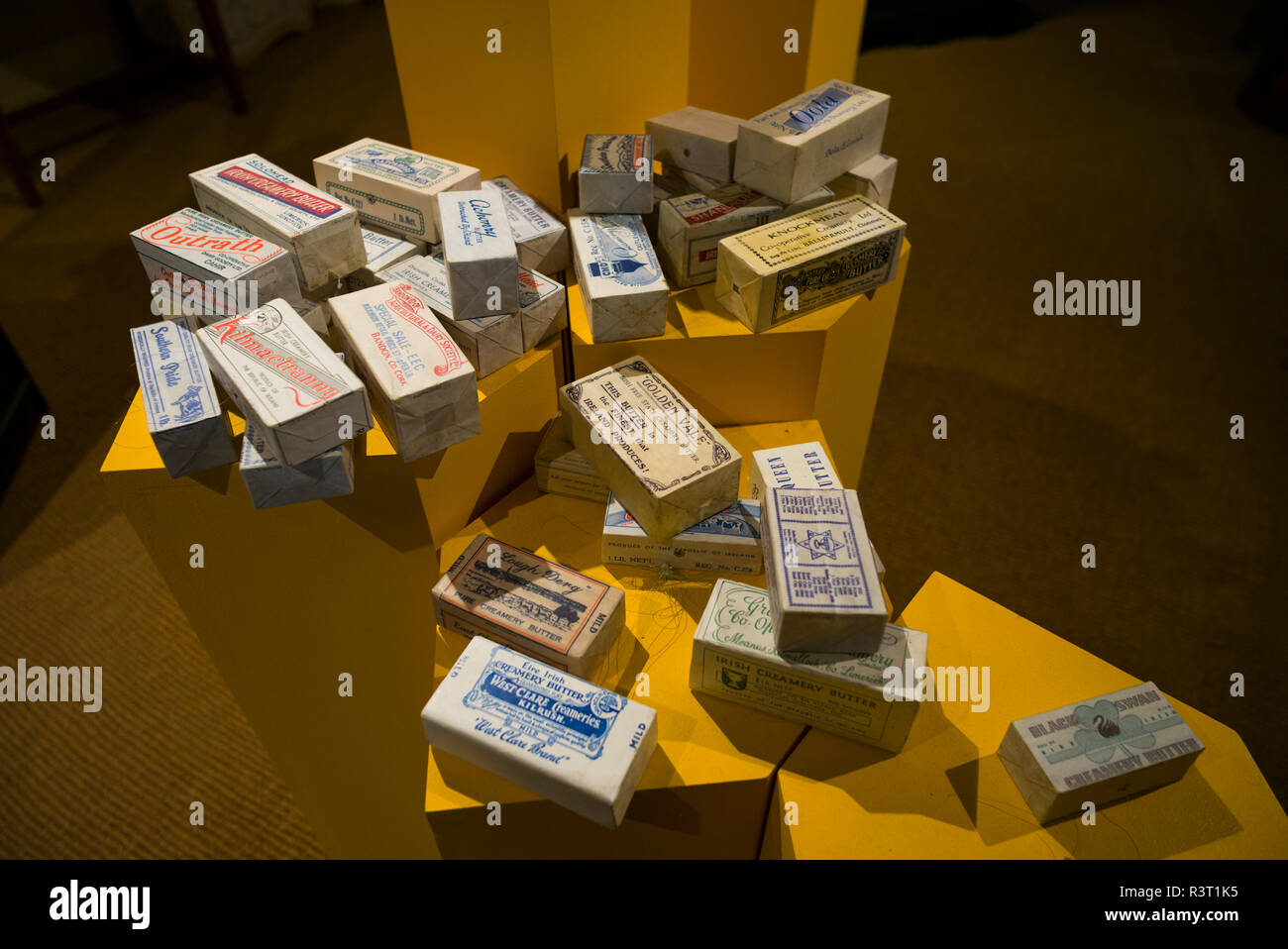 Ireland, County Cork, Cork City, Cork Butter Museum, display of antique ...