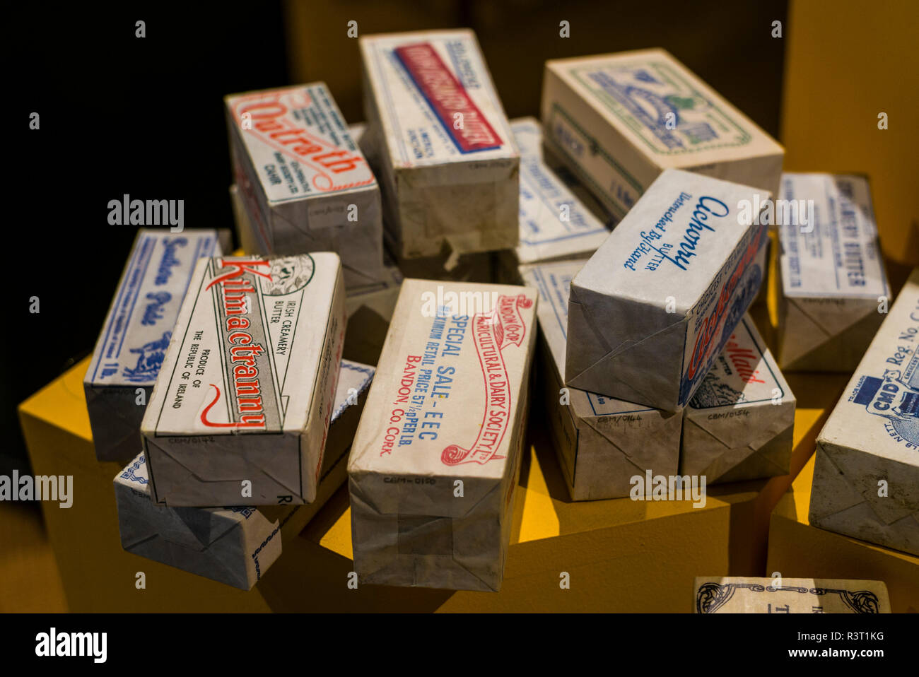 Ireland, County Cork, Cork City, Cork Butter Museum, display of antique ...