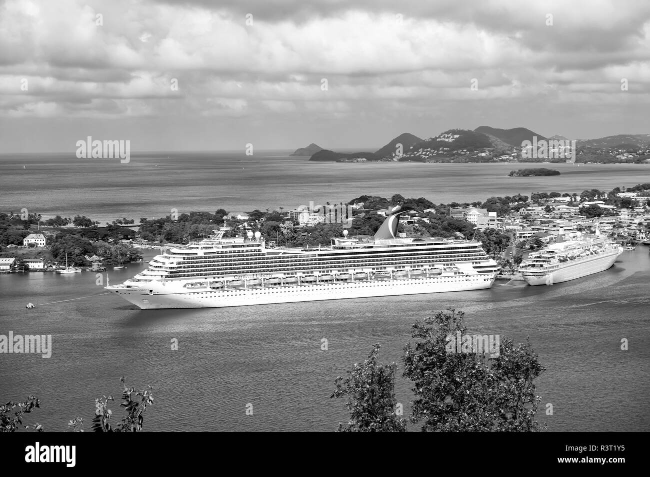 Castries, st lucia Black and White Stock Photos & Images - Alamy