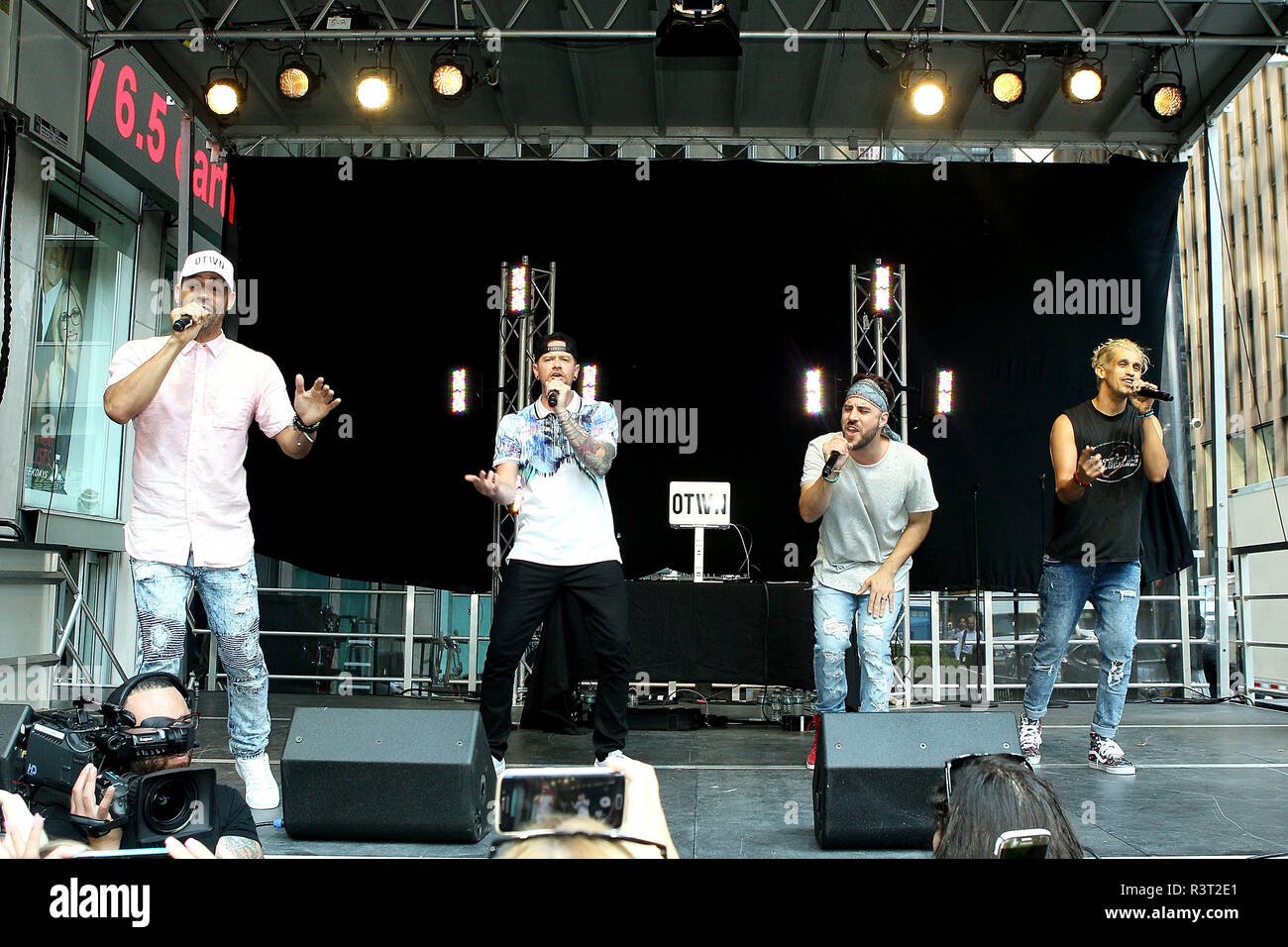 NEW YORK, NY - JULY 21: Trevor Penick, Jacob Underwood, Dan Miller and ...