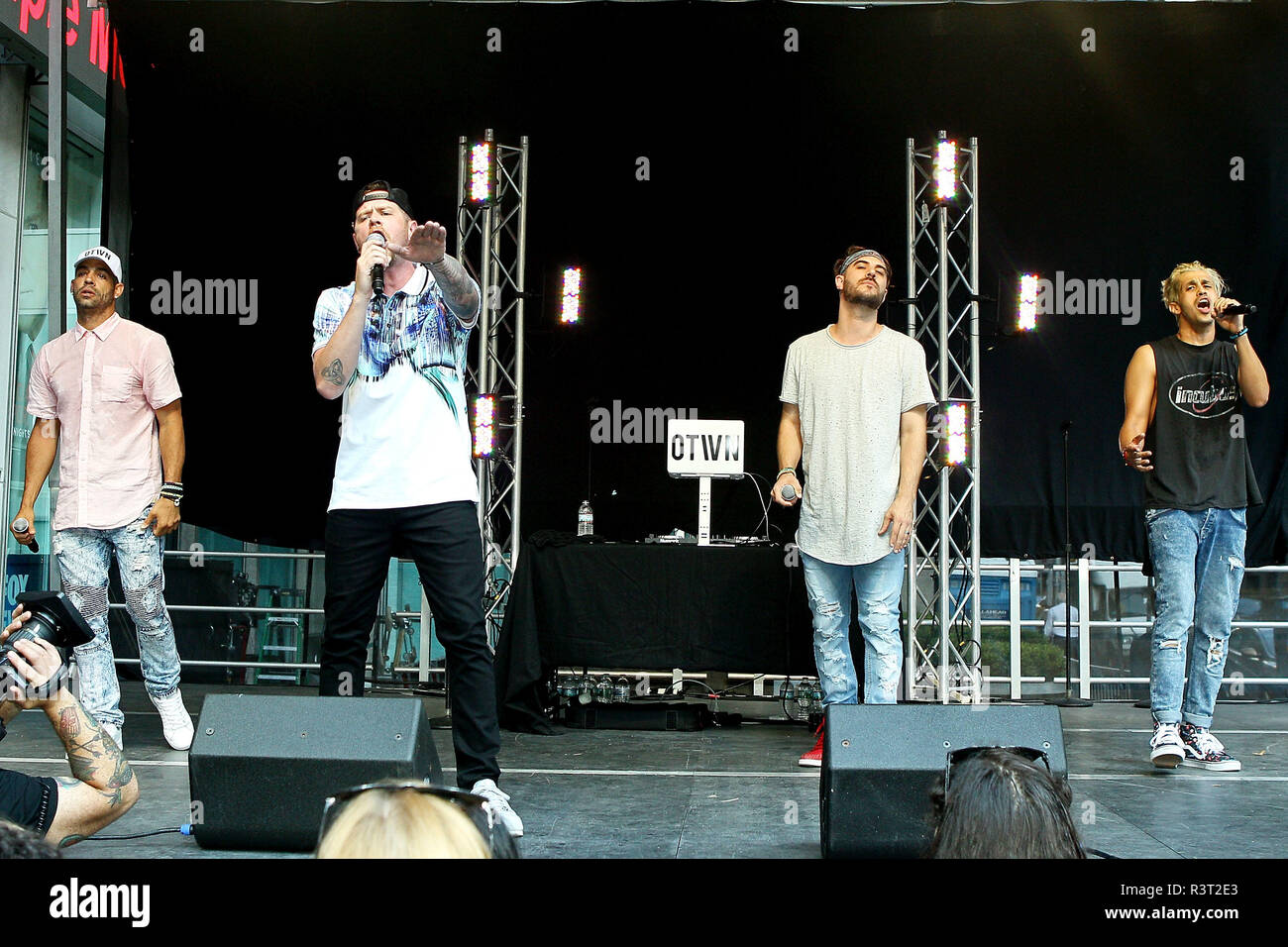 NEW YORK, NY - JULY 21: Trevor Penick, Jacob Underwood, Dan Miller and ...