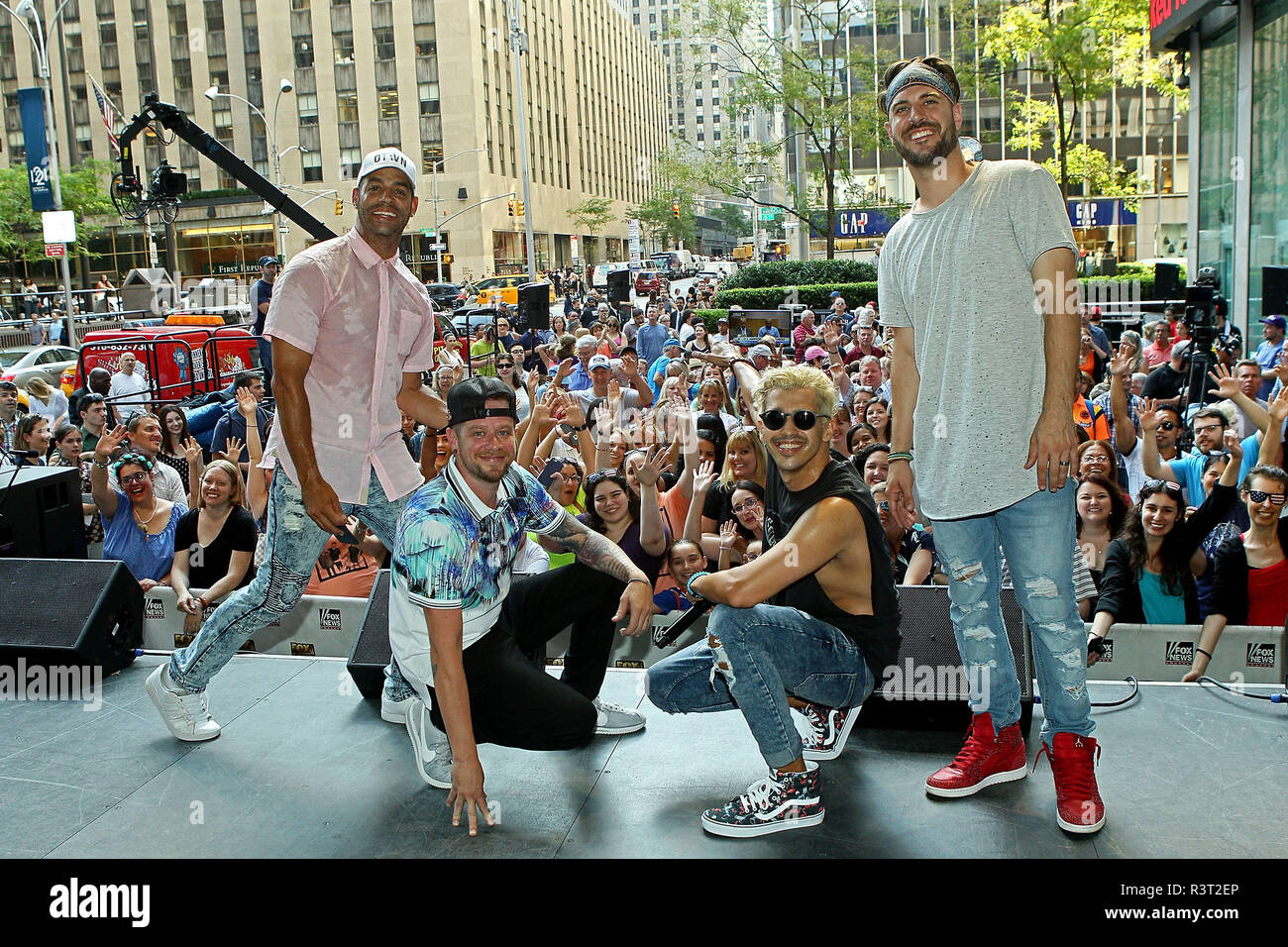 NEW YORK, NY - JULY 21: Trevor Penick, Jacob Underwood, Erik-Michael ...