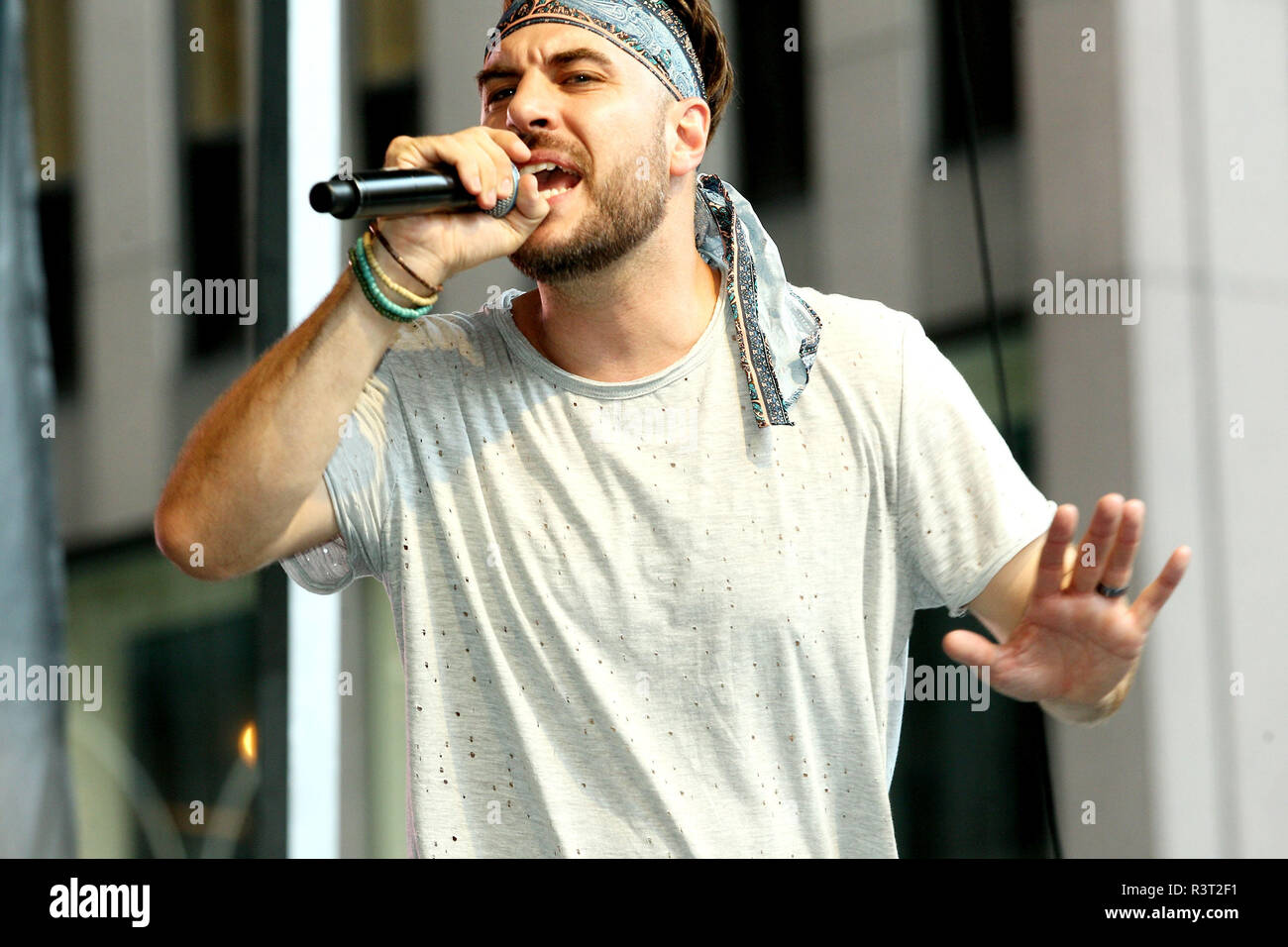 NEW YORK, NY - JULY 21: Dan Miller of O-Town performs on Fox & Friends ...