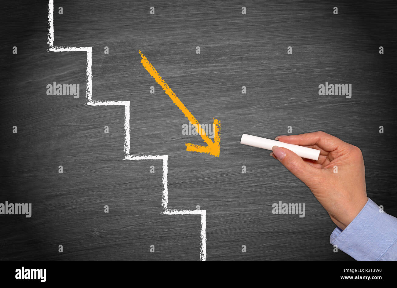 down step by step Stock Photo - Alamy