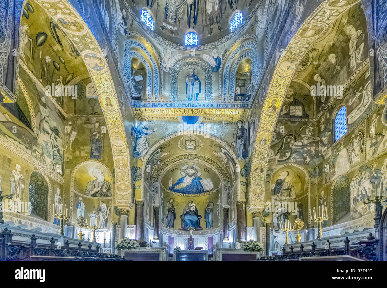 Italy, Sicily, Palermo, Palatine Chapel commissioned by Norman King ...