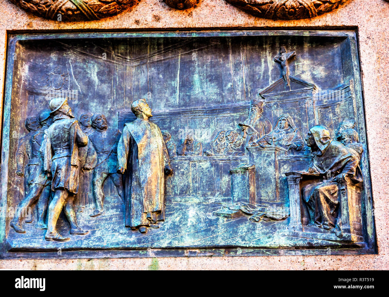 Giordano Bruno Statue Campo de' Fiori, Rome, Italy. Bruno was heretic ...