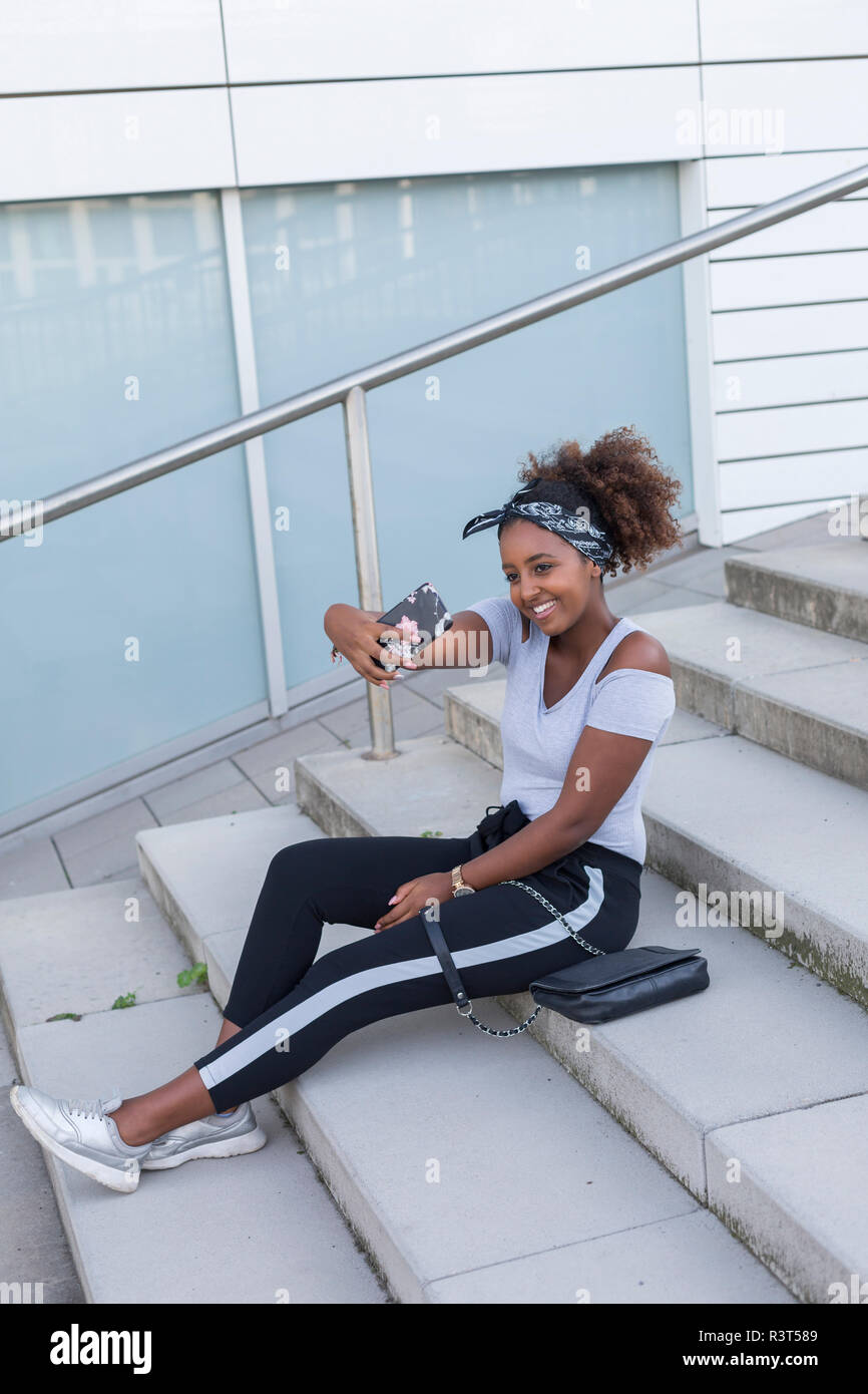 Seated selfie hi-res stock photography and images - Alamy