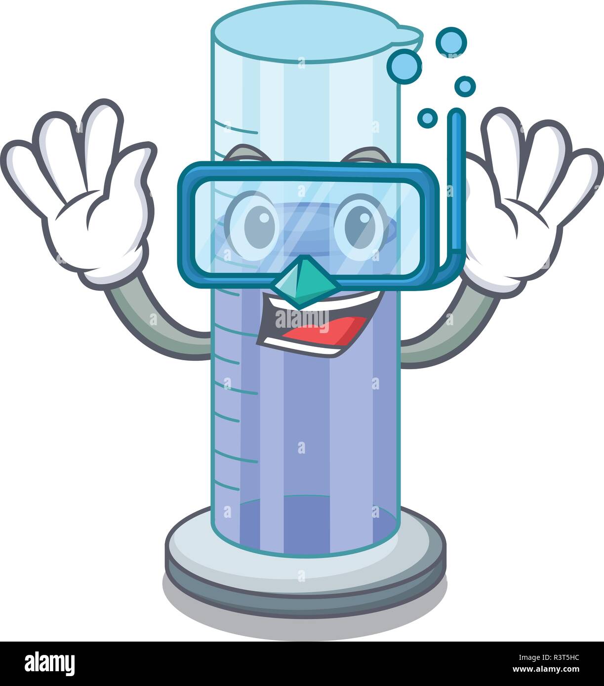 Diving graduated cylinder icon in outline character Stock Vector Image ...