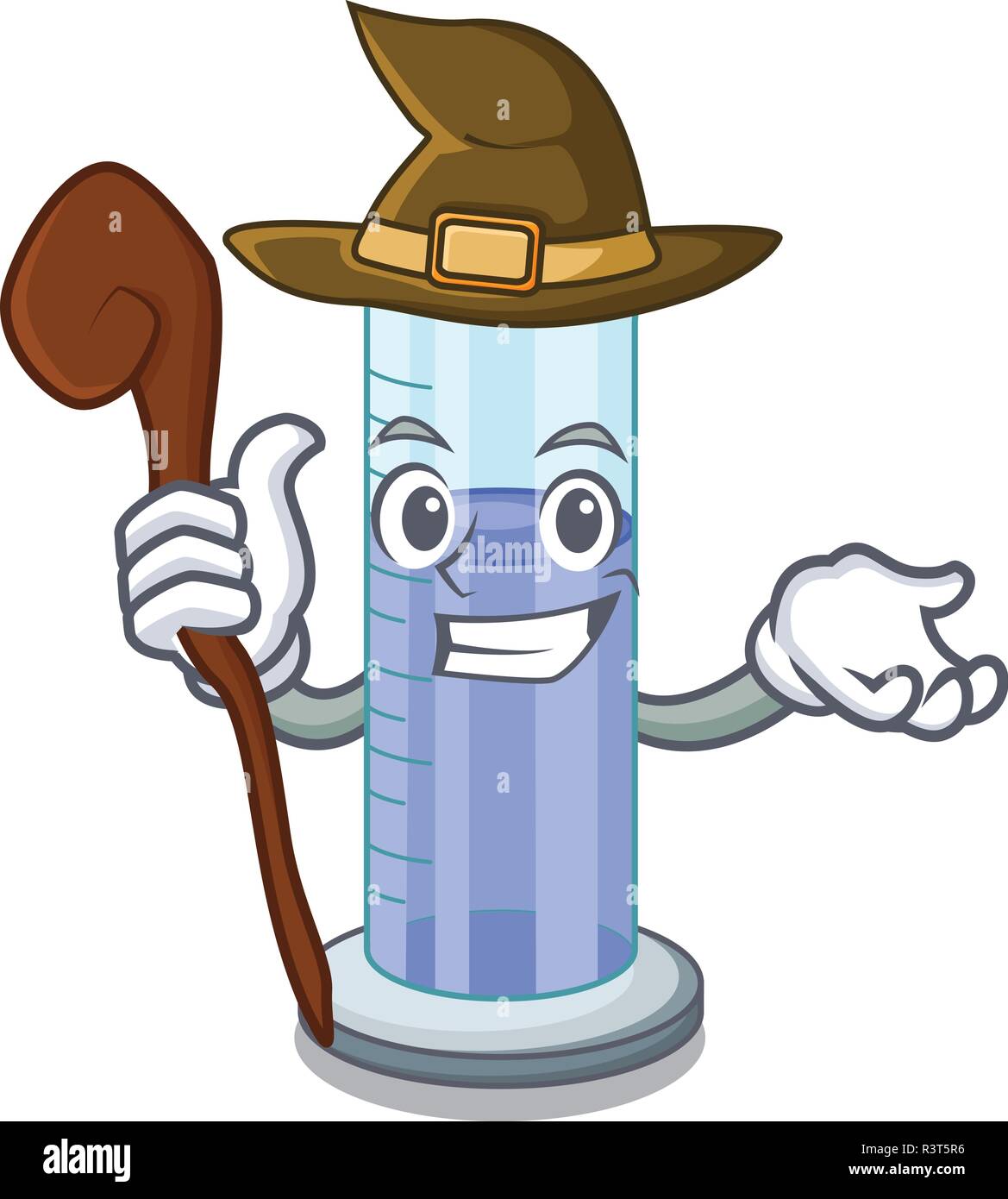 Witch graduated shaped cylinder Isolated on cartoon Stock Vector Image ...