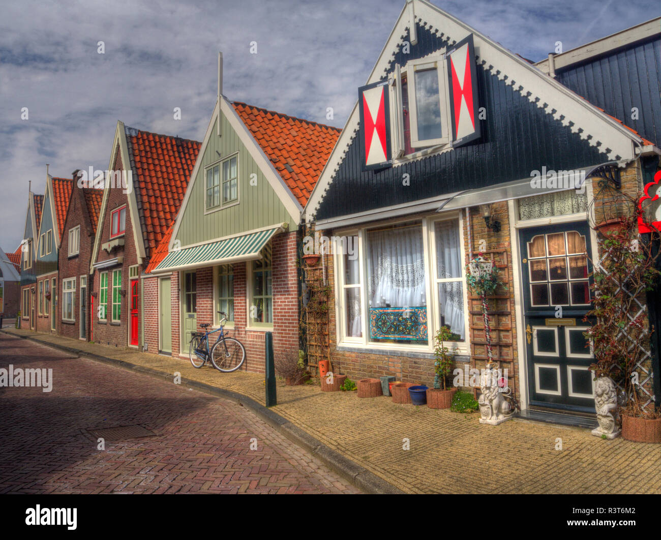 Netherlands, Monnickendam, Typically Dutch architecture in the historic ...