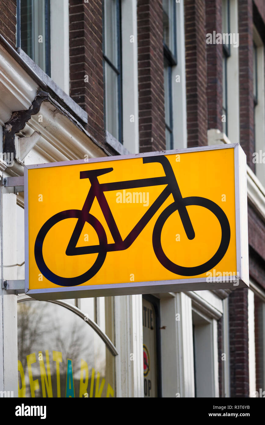 Netherlands, Amsterdam. Bicycle sign Stock Photo - Alamy