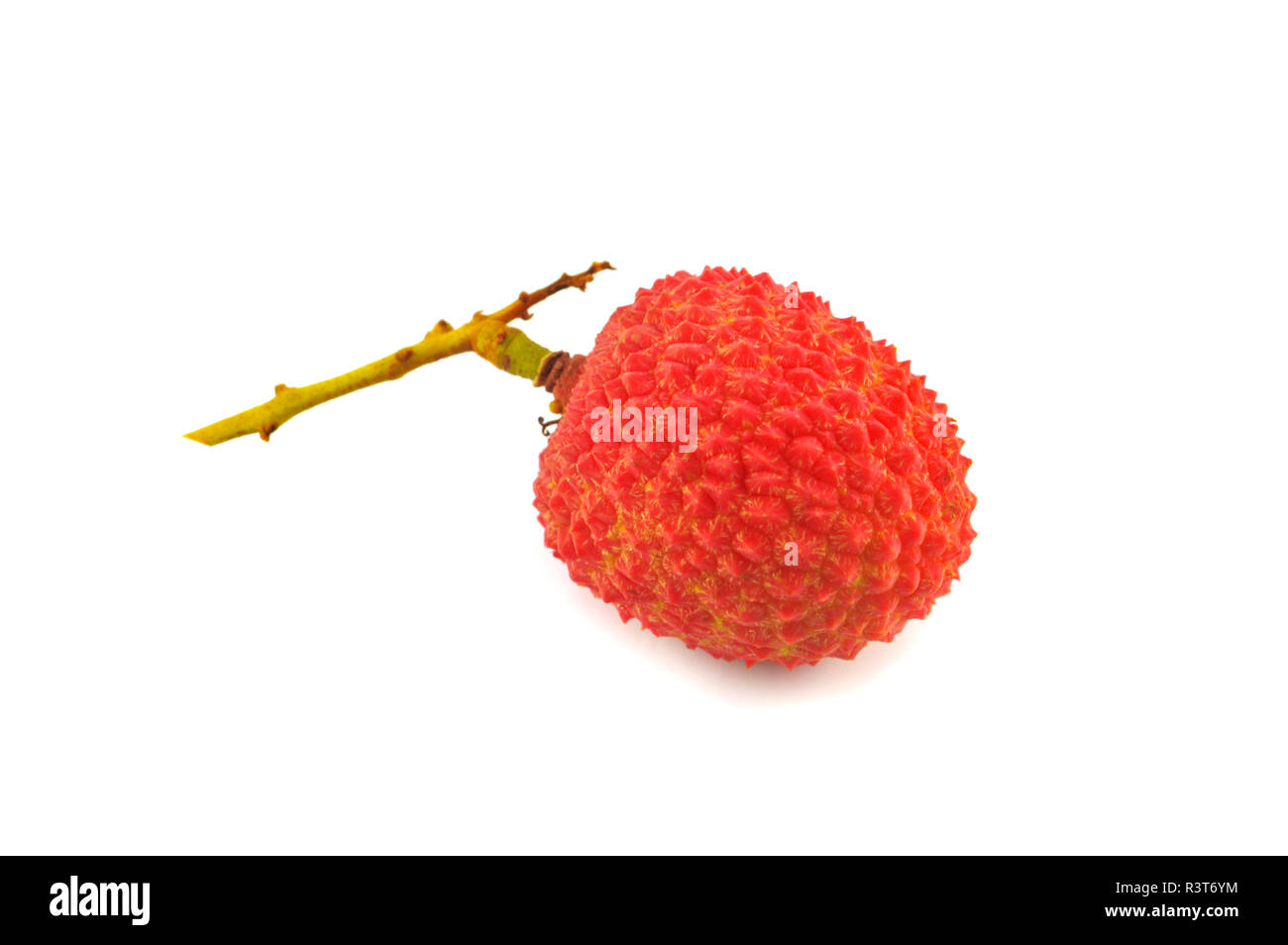 fresh lychee isolated / ripe red lychee tropical fruit isolated on ...