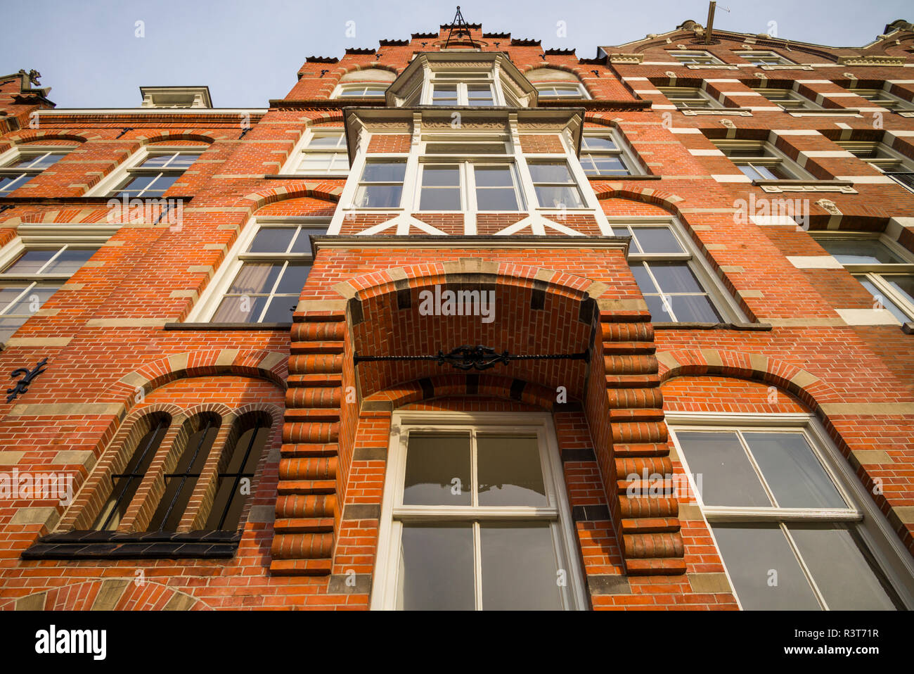 Netherlands, Amsterdam. Singelgracht canal, building detail Stock Photo ...
