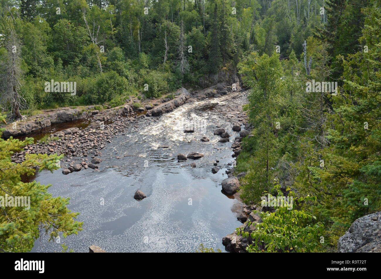 River in Devils Kettle Stock Photo - Alamy