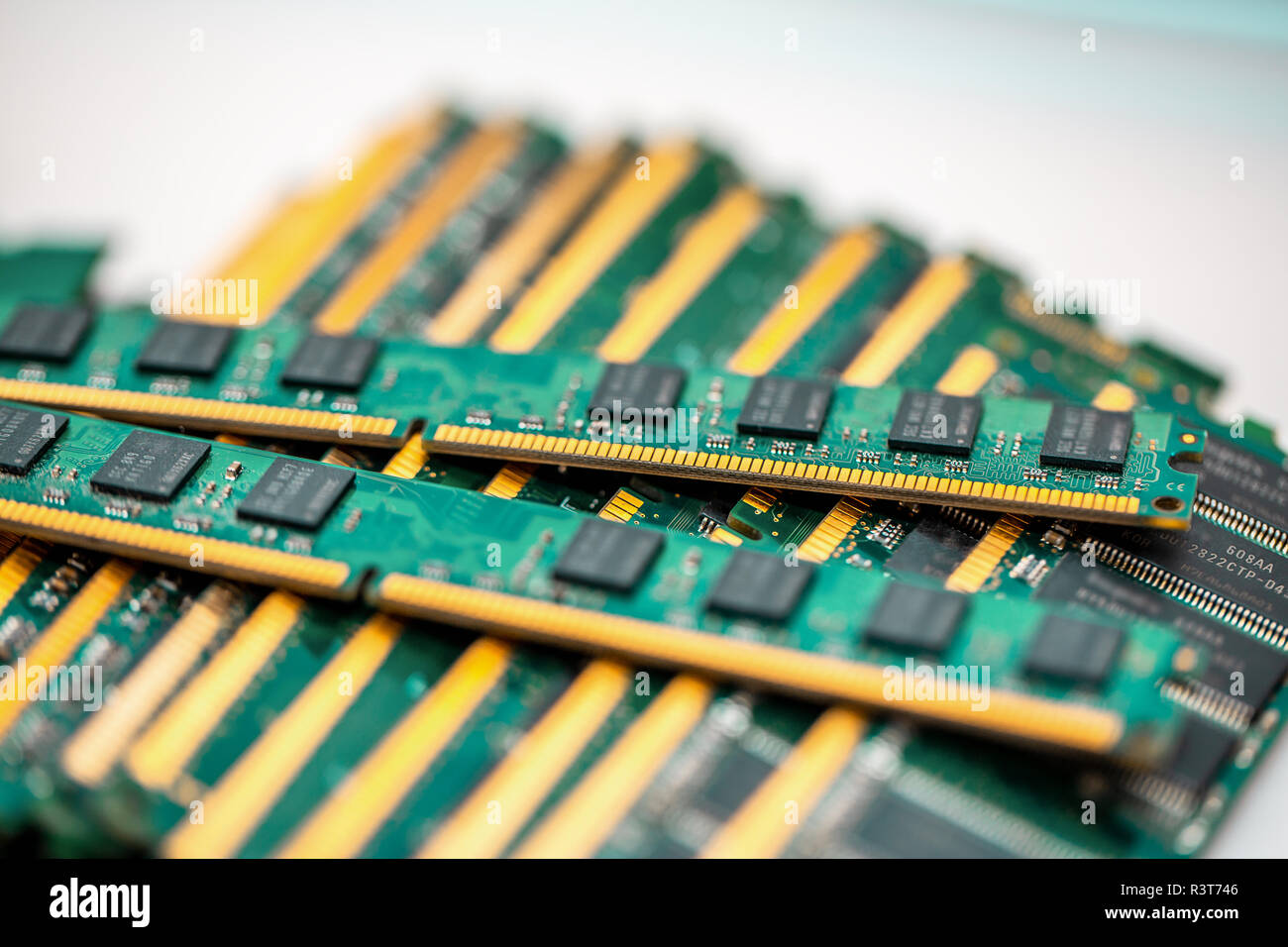 Computer memory ram close up Stock Photo - Alamy