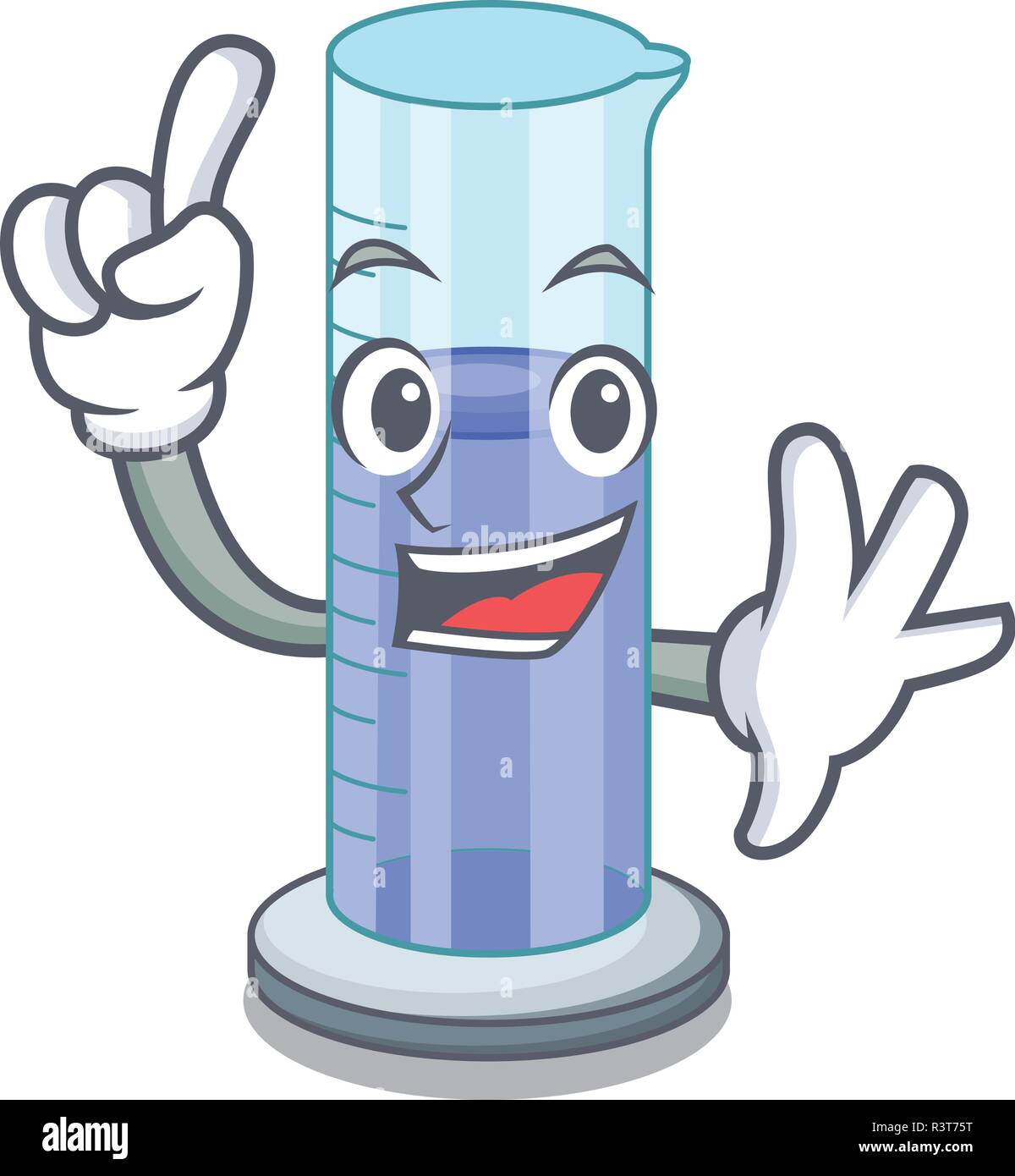 Finger graduated cylinder on for cartoon trial Stock Vector Image & Art ...