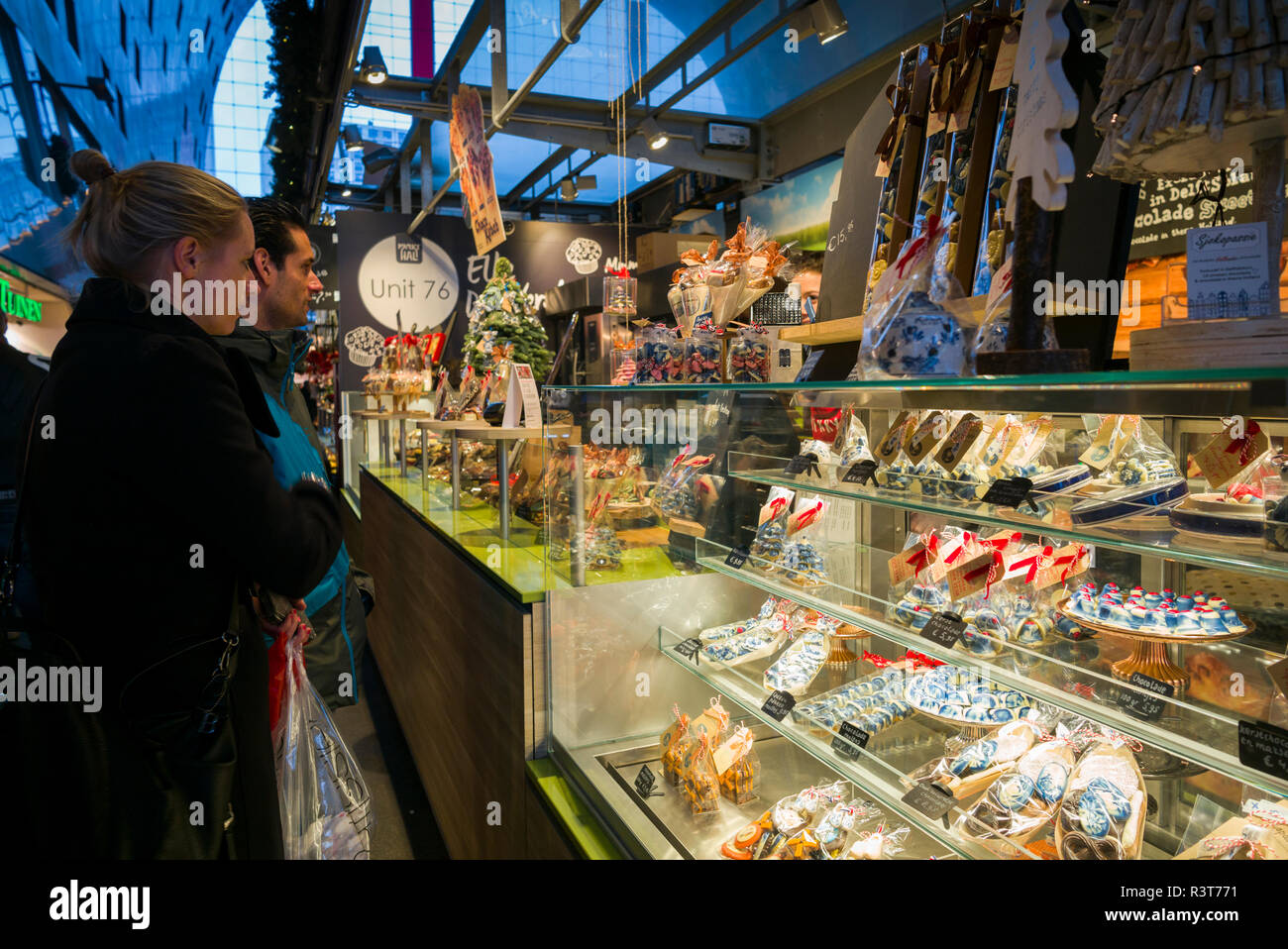 Netherlands, Rotterdam. Markthal food hall, interior Stock Photo - Alamy