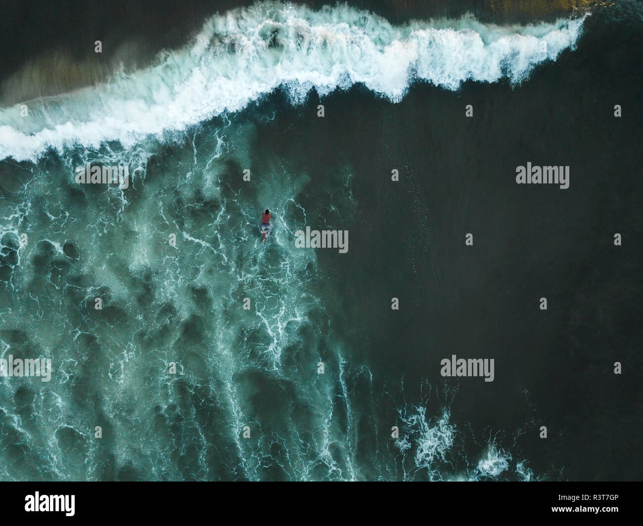Indonesia, Bali, Aerial view of surfer Stock Photo - Alamy