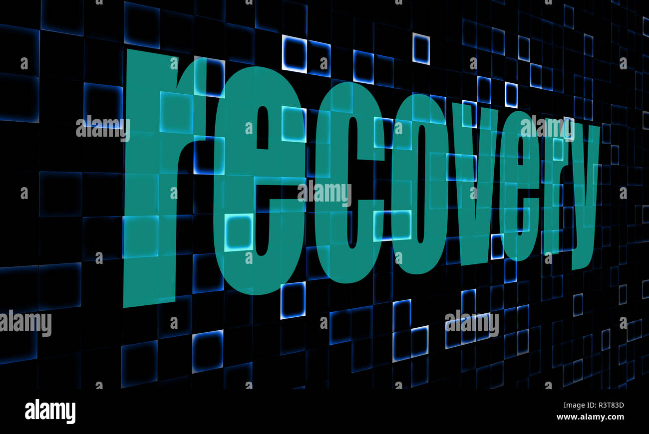 Pixelated words recovery on digital background Stock Photo - Alamy