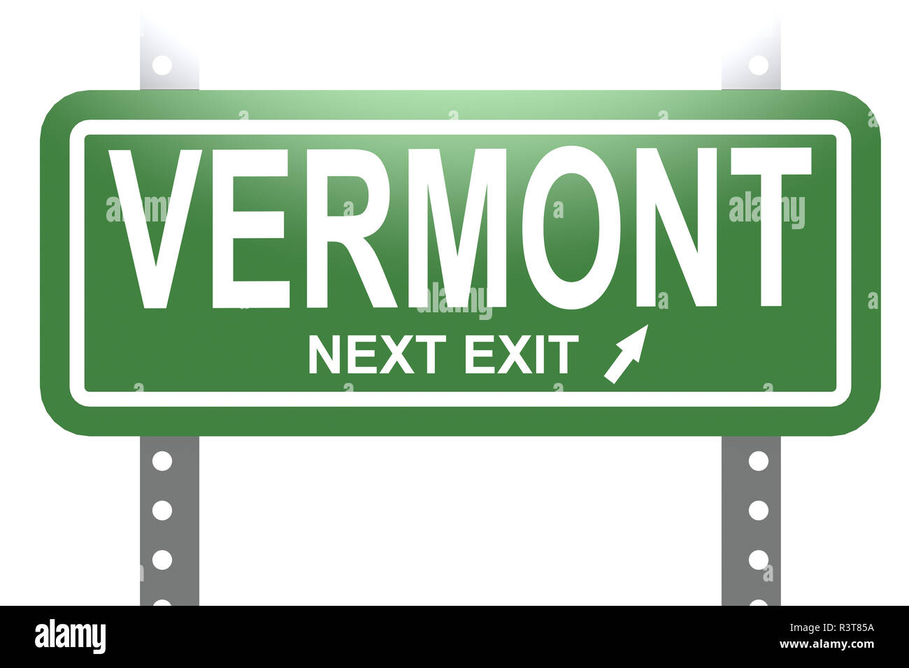 Vermont green sign board isolated Stock Photo - Alamy
