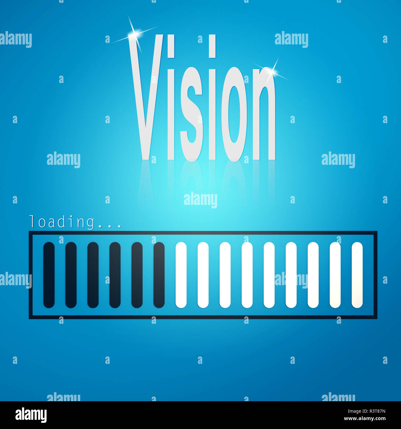 Vision blue loading bar Stock Photo - Alamy