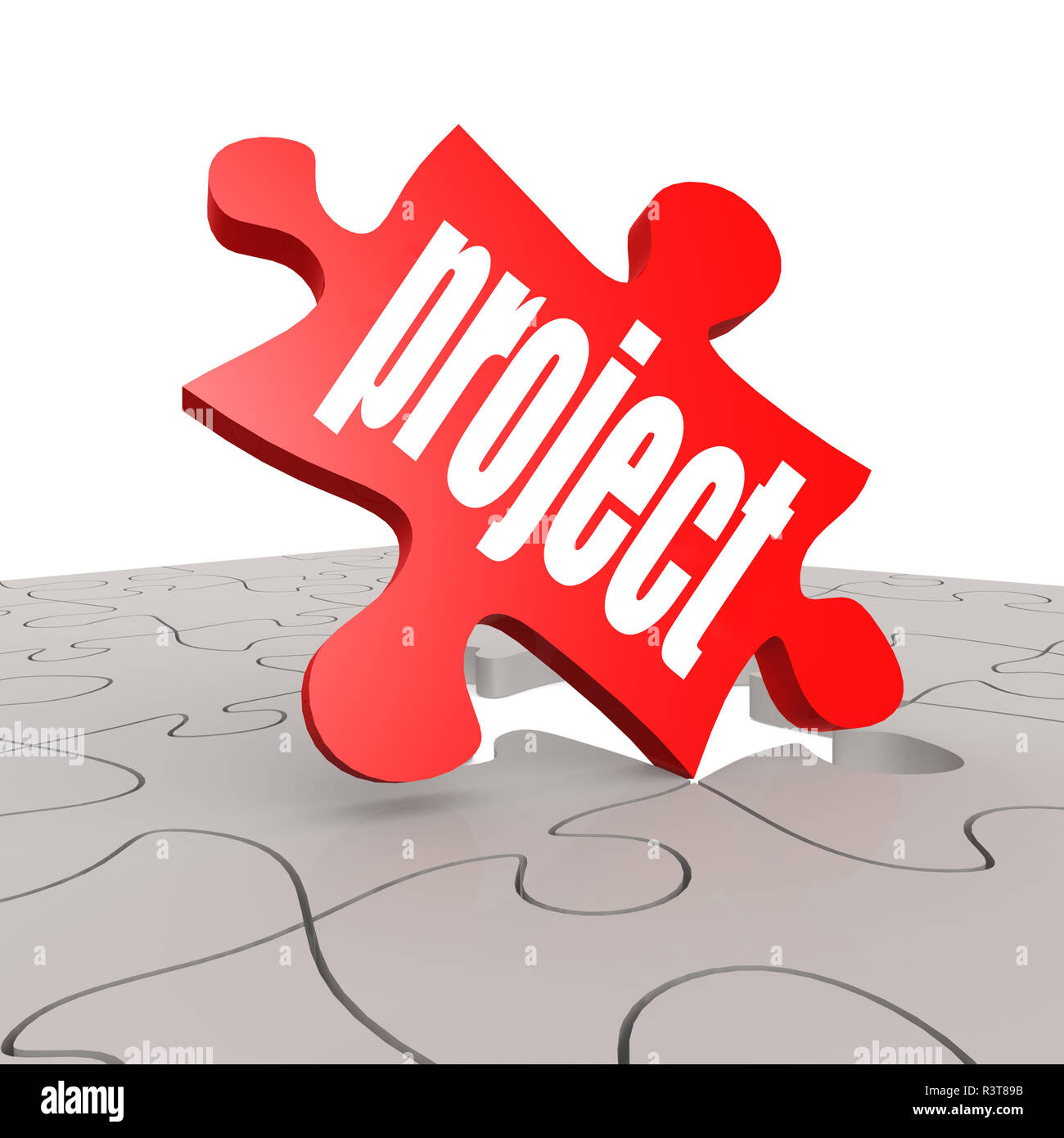 Project word with puzzle background Stock Photo - Alamy