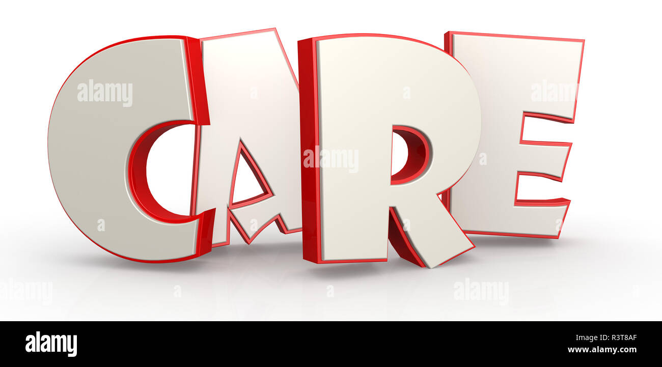 Care word with white background Stock Photo - Alamy