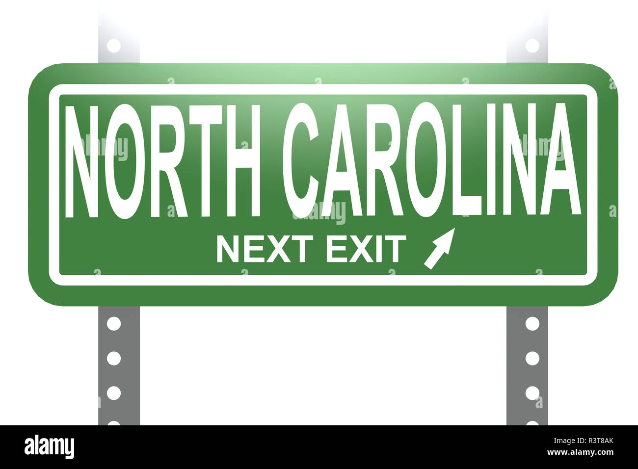 North Carolina green sign board isolated Stock Photo - Alamy