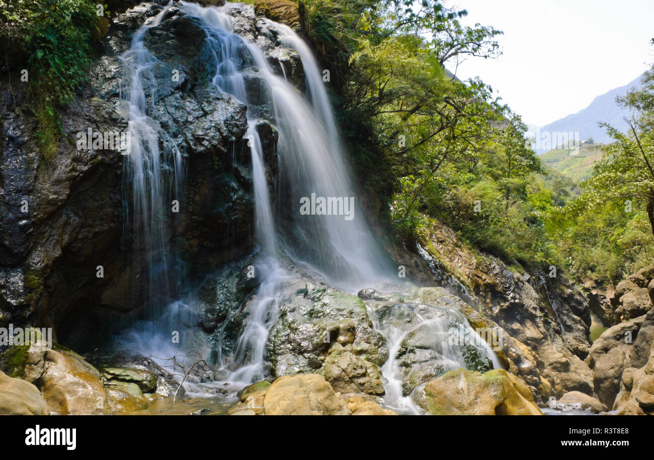 Cat Cat waterfall in Sapa, Vietnam Stock Photo - Alamy