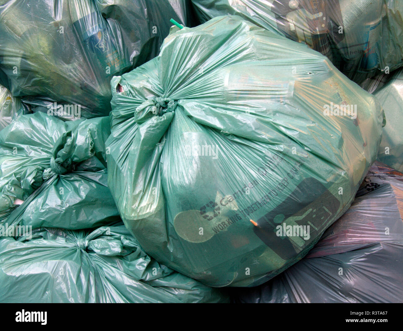 Fast food restaurant waste for recycling, London, England Stock Photo ...