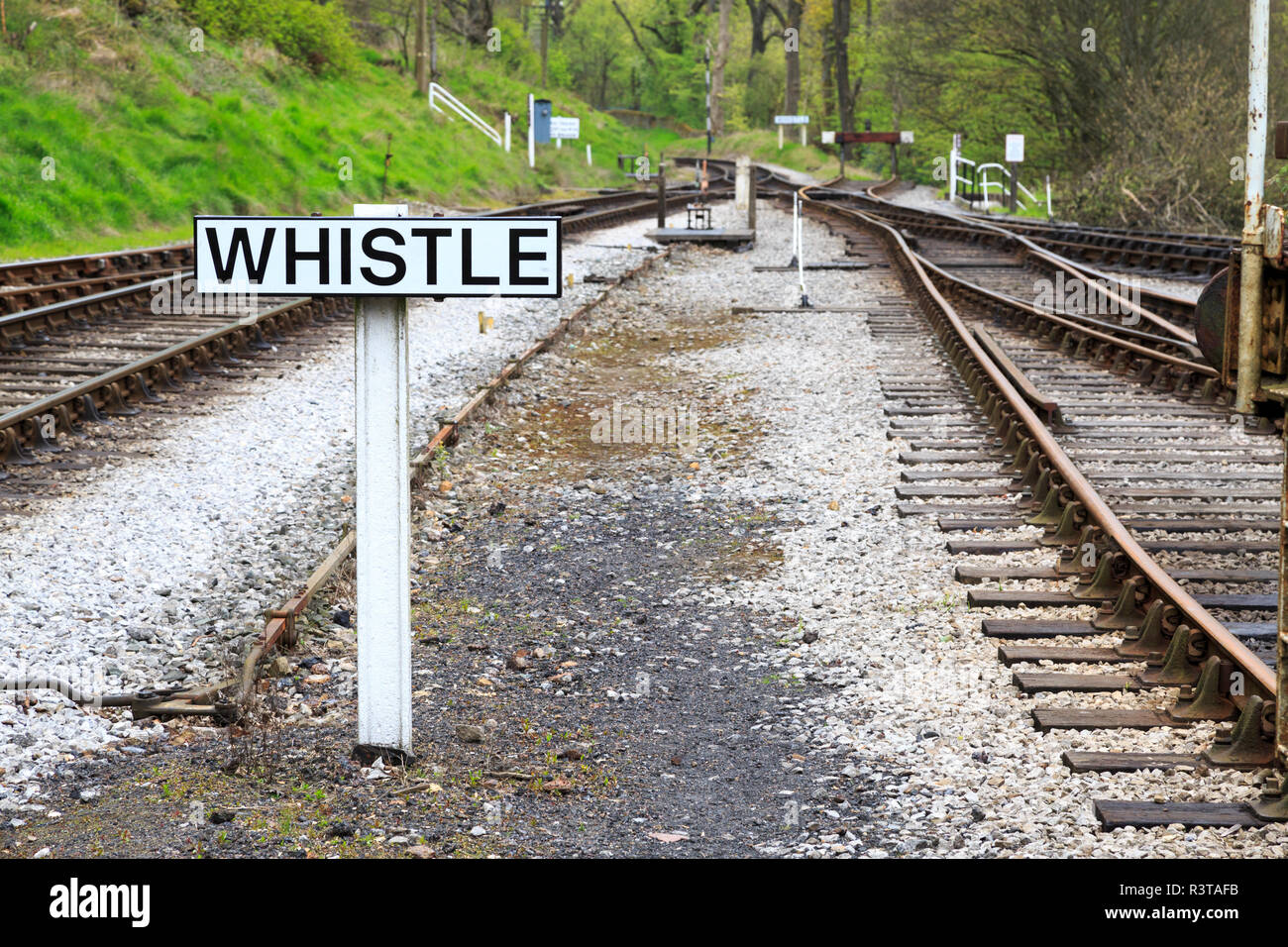 England, West Yorkshire. Keighley and Worth Valley Railway, steam ...