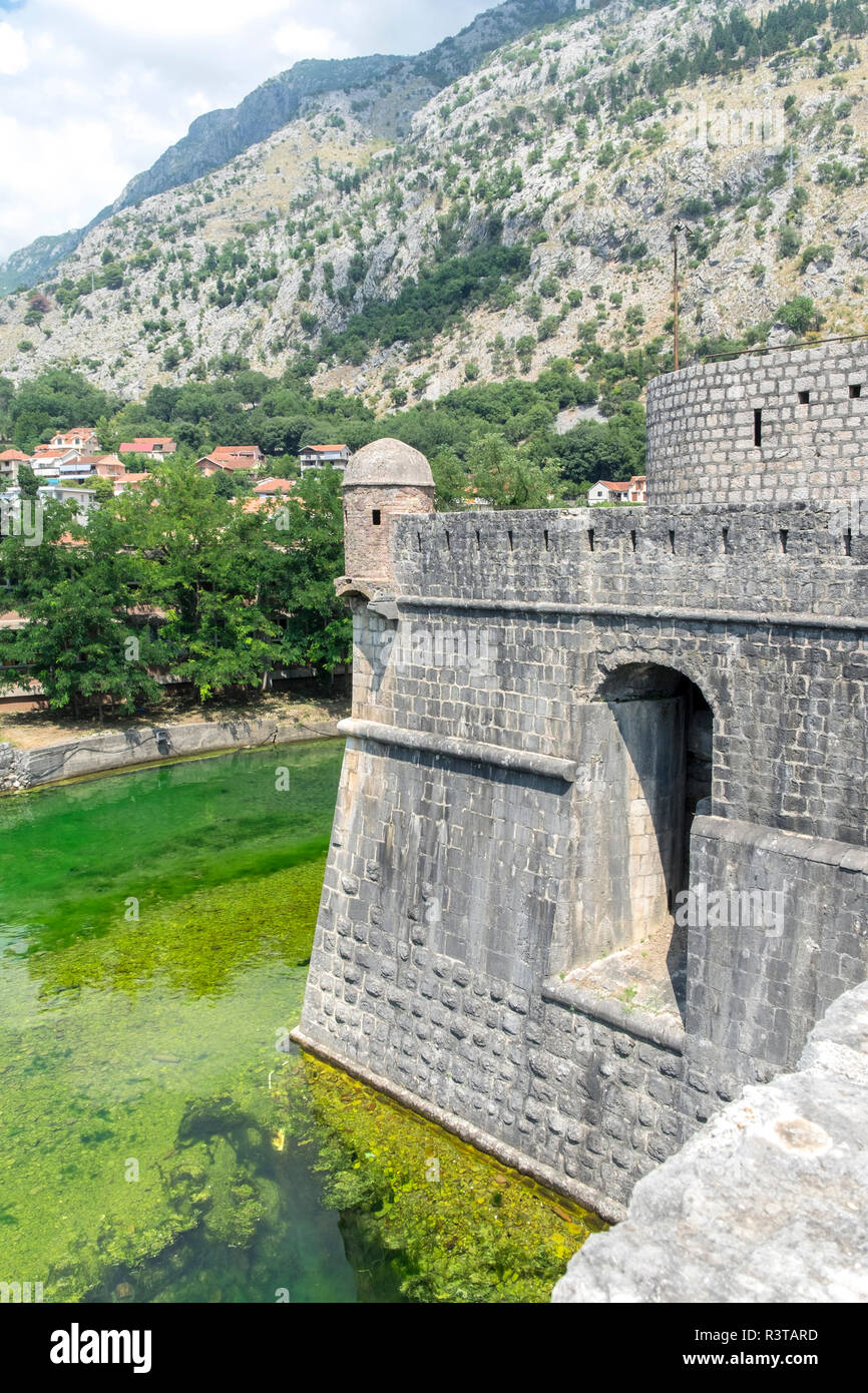 Fortification walls of Old Town, Kotor, Montenegro, Europe Stock Photo ...