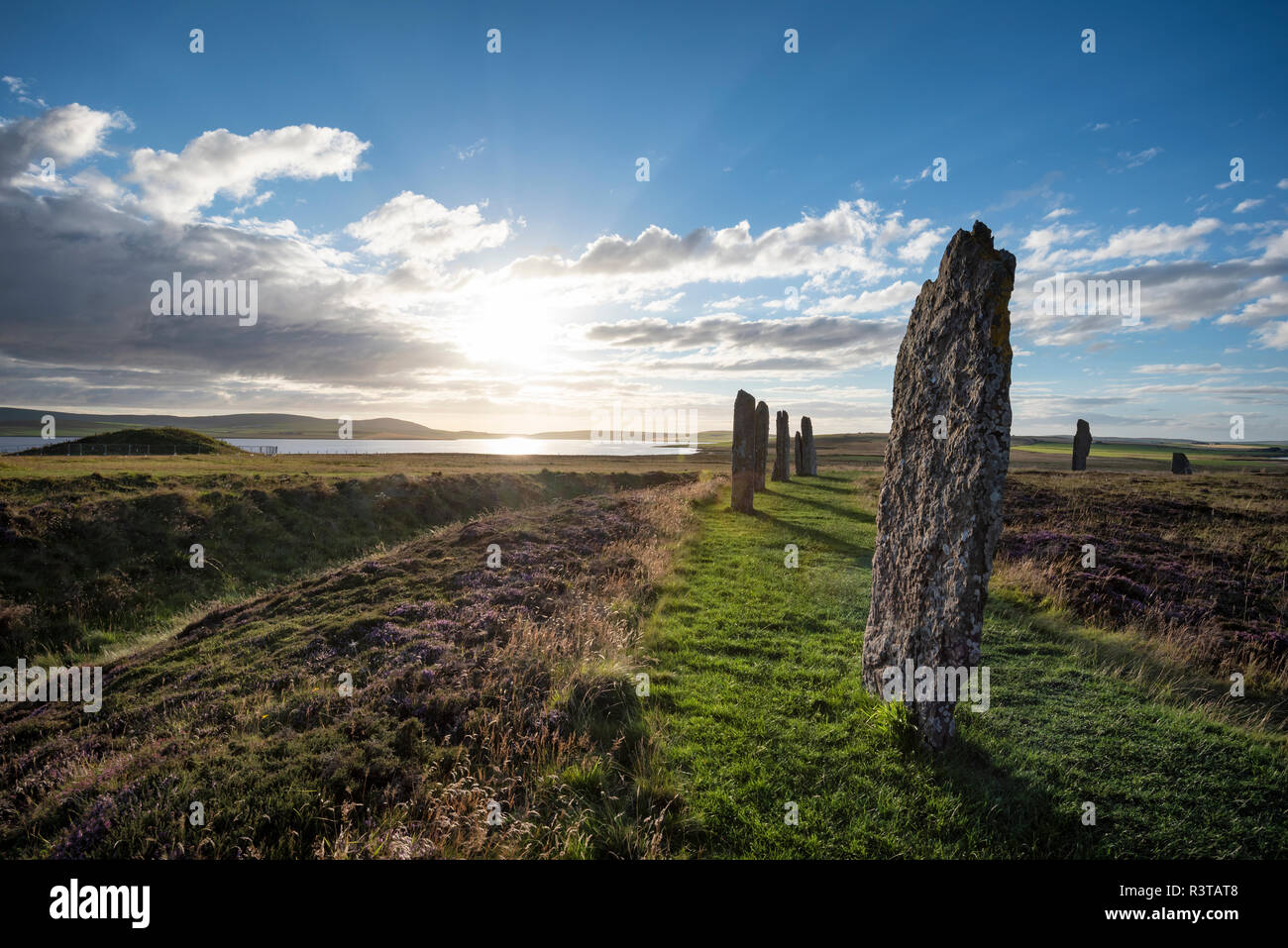Great Britain, Scotland, Orkney, Mainland, Ring of Brodgar, neolithic ...