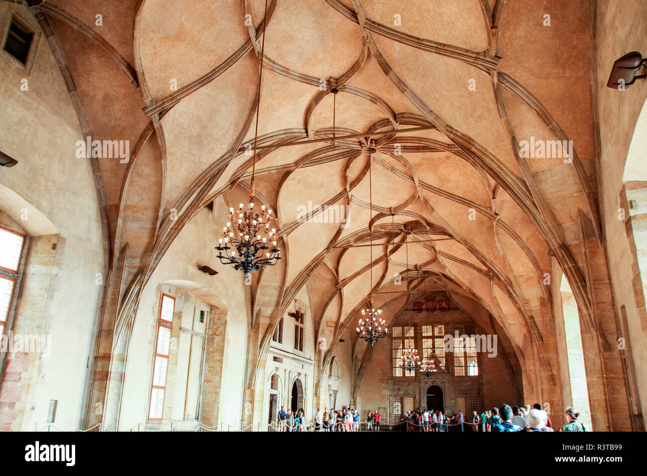 Medieval prague castle interior hall hi-res stock photography and ...