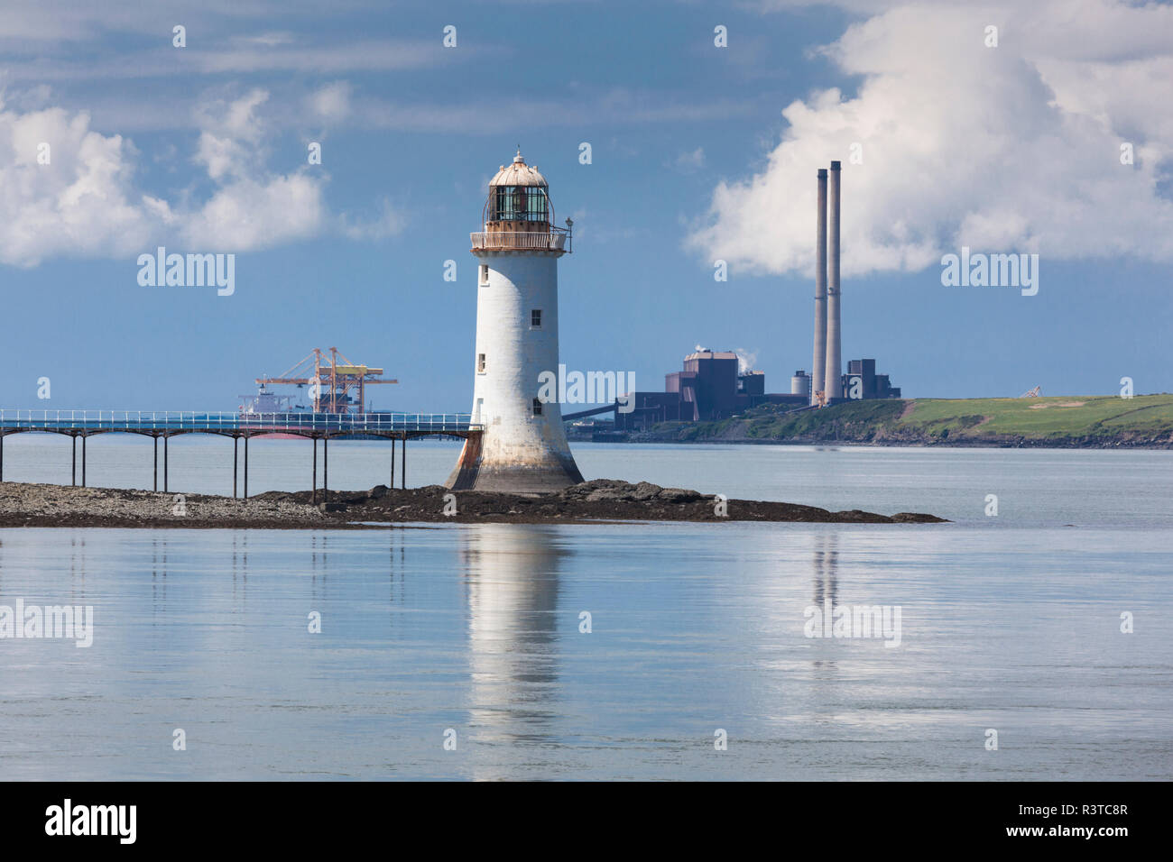 Ireland, County Kerry, Tarbert, Tarbert Lighthouse, River Shannon Stock ...
